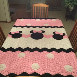 Crochet Minnie Mouse Blanket Pattern: Twin Size (PDF Pattern) - Etsy