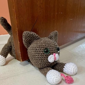 Kitty Door Stopper / Door Stopper / Crochet Kitty / Crochet Cat / Cat ...