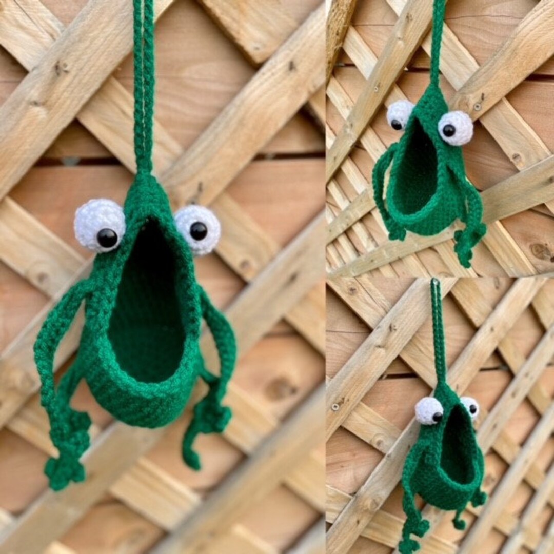 Mini Frog / Mini Frog Hanger / Frog Bag / Plant Hanger / Hanger / Frog ...
