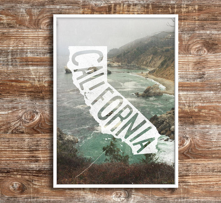 CALIFORNIA // Downloadable Adventure Print // A4 8x10 - Etsy