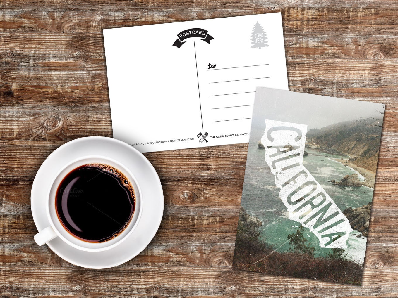 5 Adventure Postcards // Hiking Inspiration Outdoors Card - Etsy