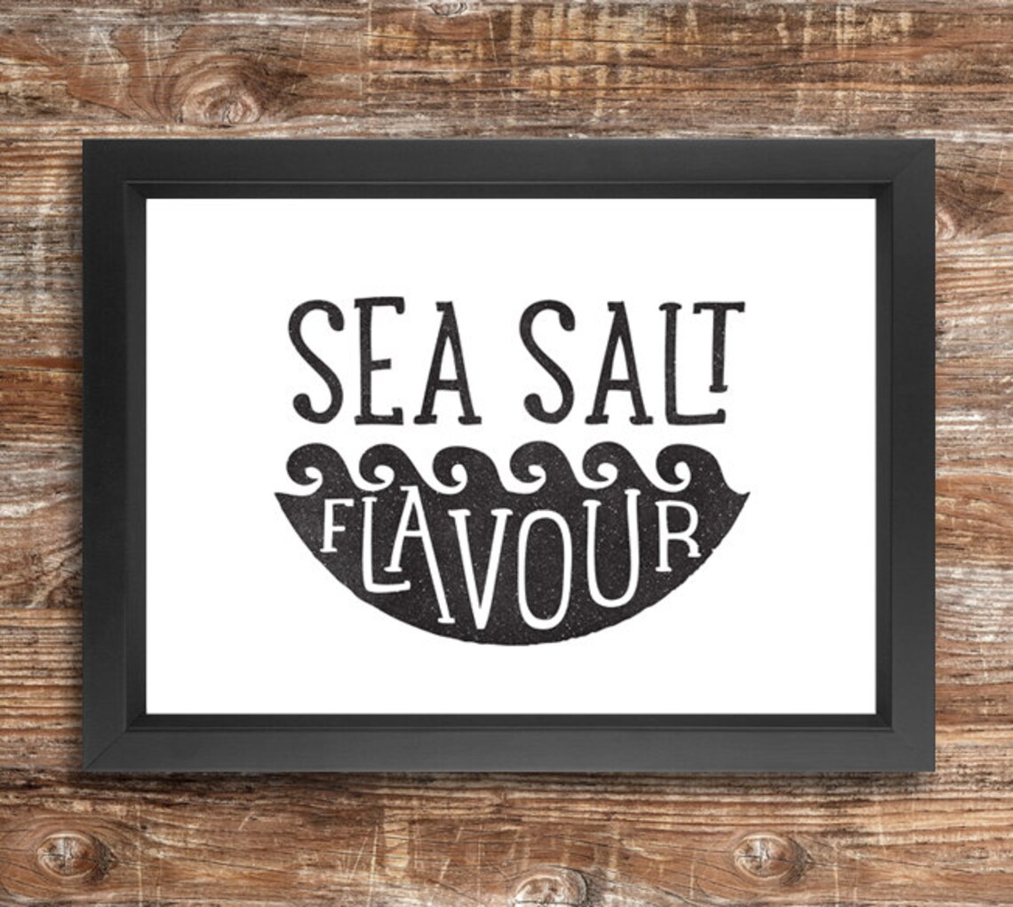 SEA SALT FLAVOUR // Downloadable Print A4 // Printable Wall - Etsy