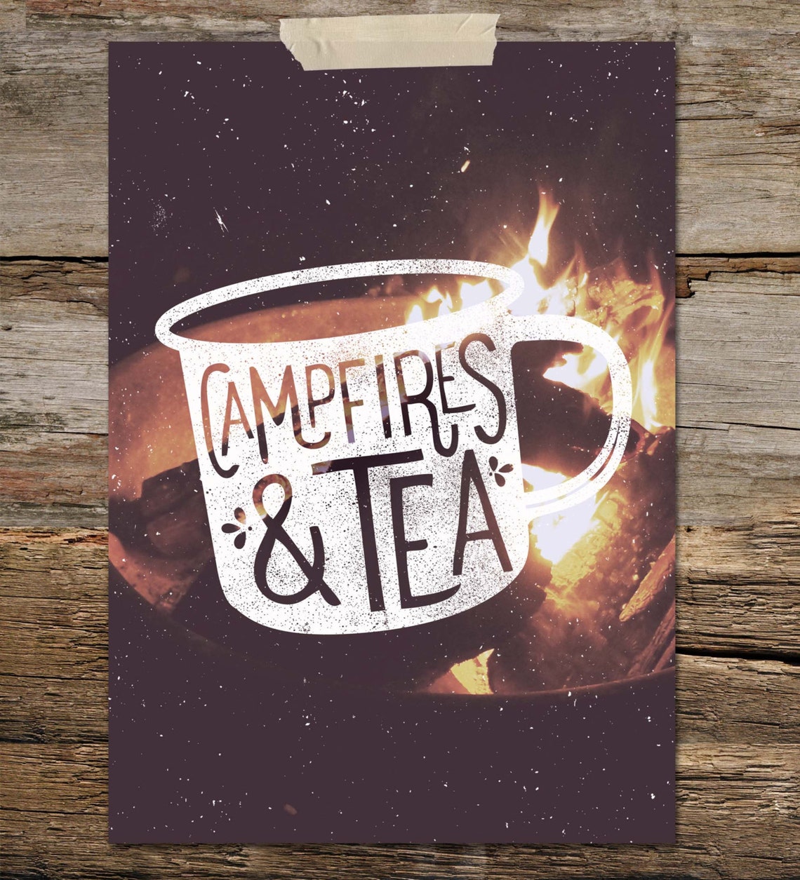 CAMPFIRES & TEA // Downloadable Adventure Print // A4 8x10 - Etsy