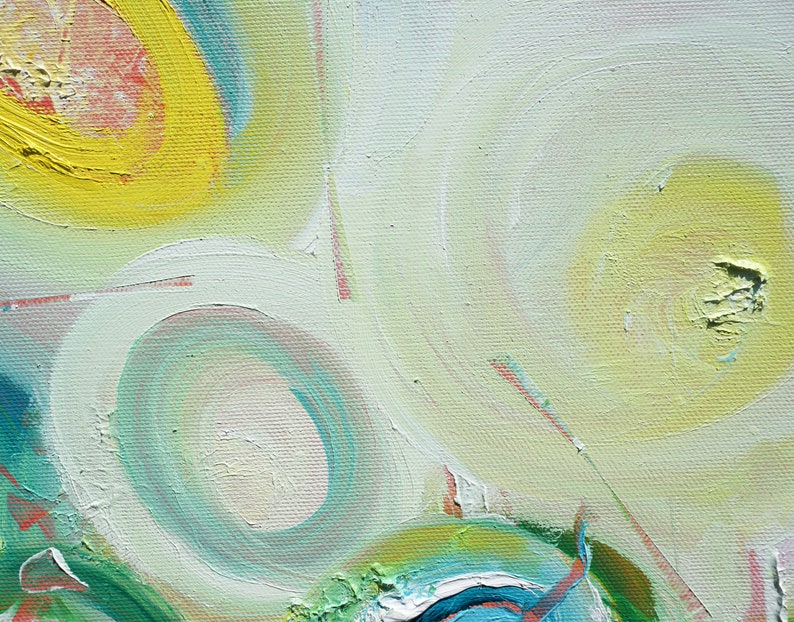 My Pink Joy-abstract Oil Painting on Gallery Stretched Canvas 16x16x1 ...