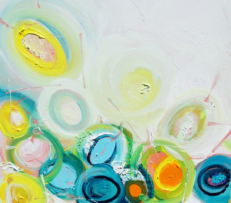 My Pink Joy-abstract Oil Painting on Gallery Stretched Canvas 16x16x1 ...