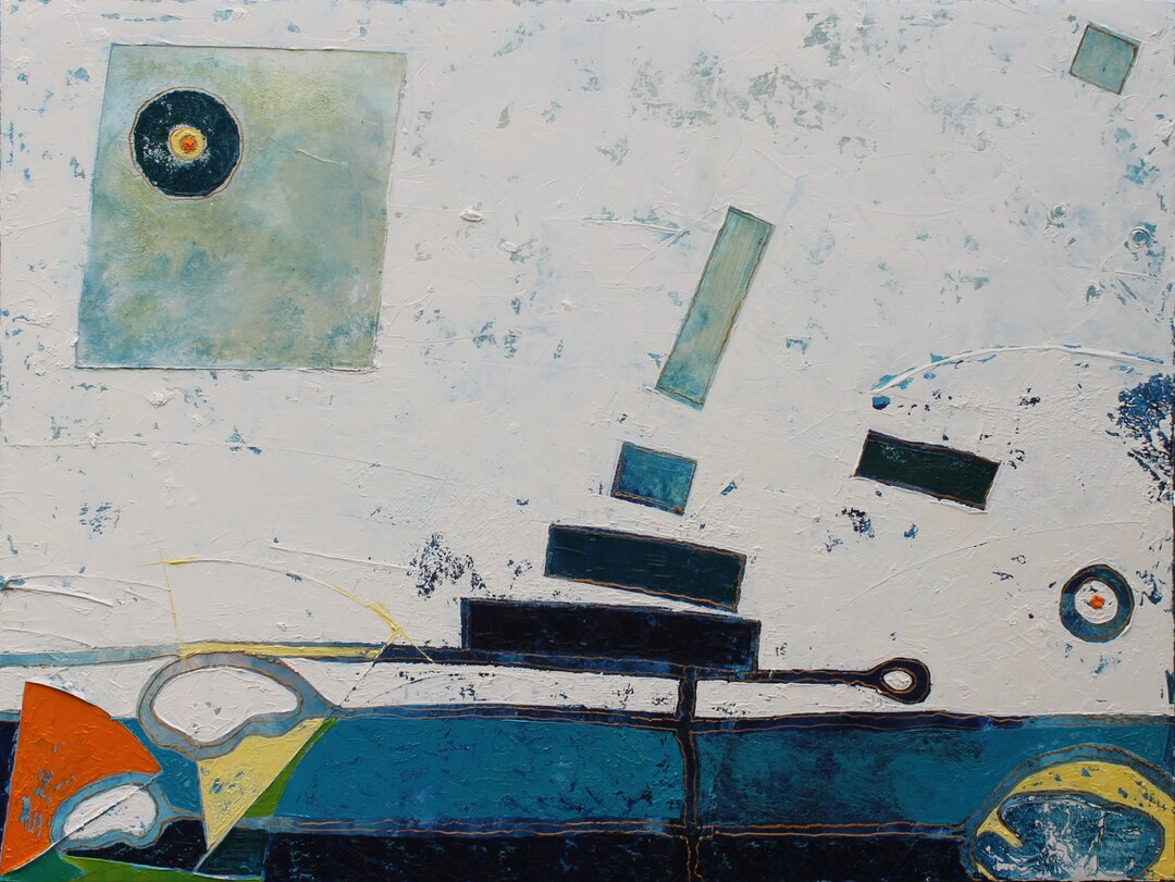 Statement Art Abstract Oil Painting-little Ship Jole–36x48in;~92x122cm ...