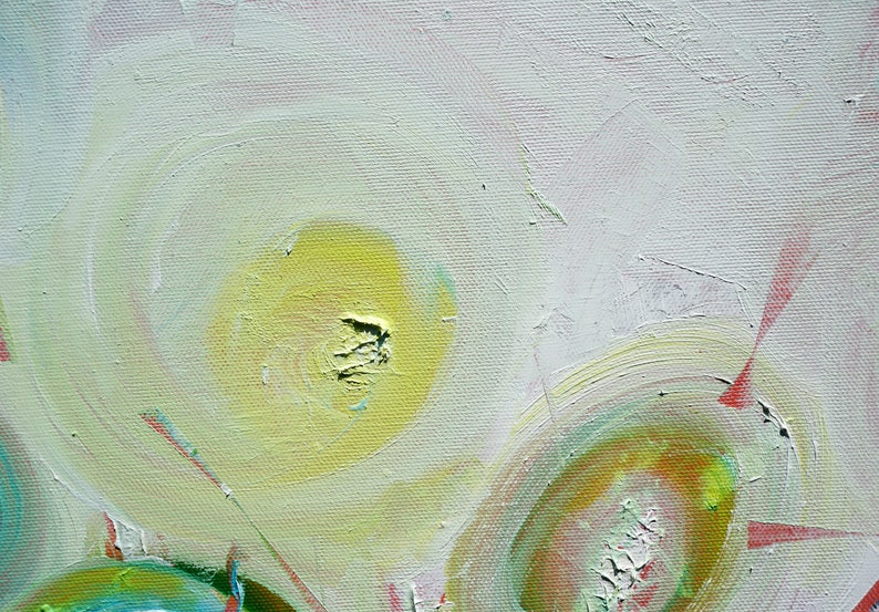 My Pink Joy-abstract Oil Painting on Gallery Stretched Canvas 16x16x1 ...