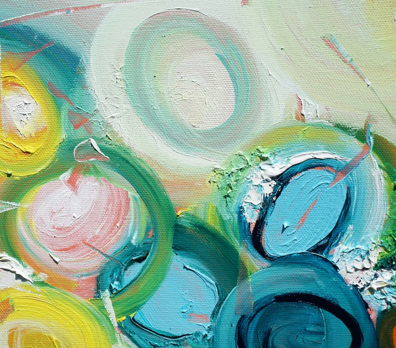 My Pink Joy-abstract Oil Painting on Gallery Stretched Canvas 16x16x1 ...