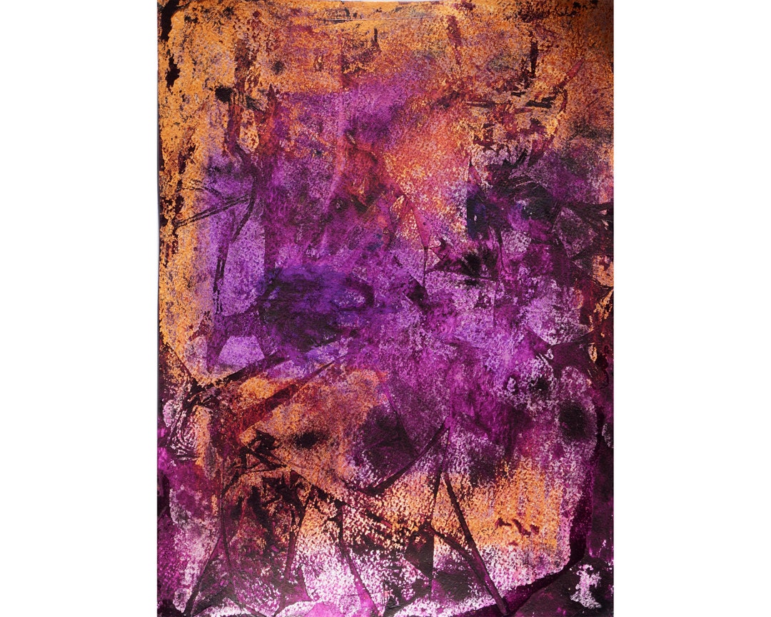 Abstract Watercolor Painting: Party Night, Modern Wall Art (9x12in) - Etsy