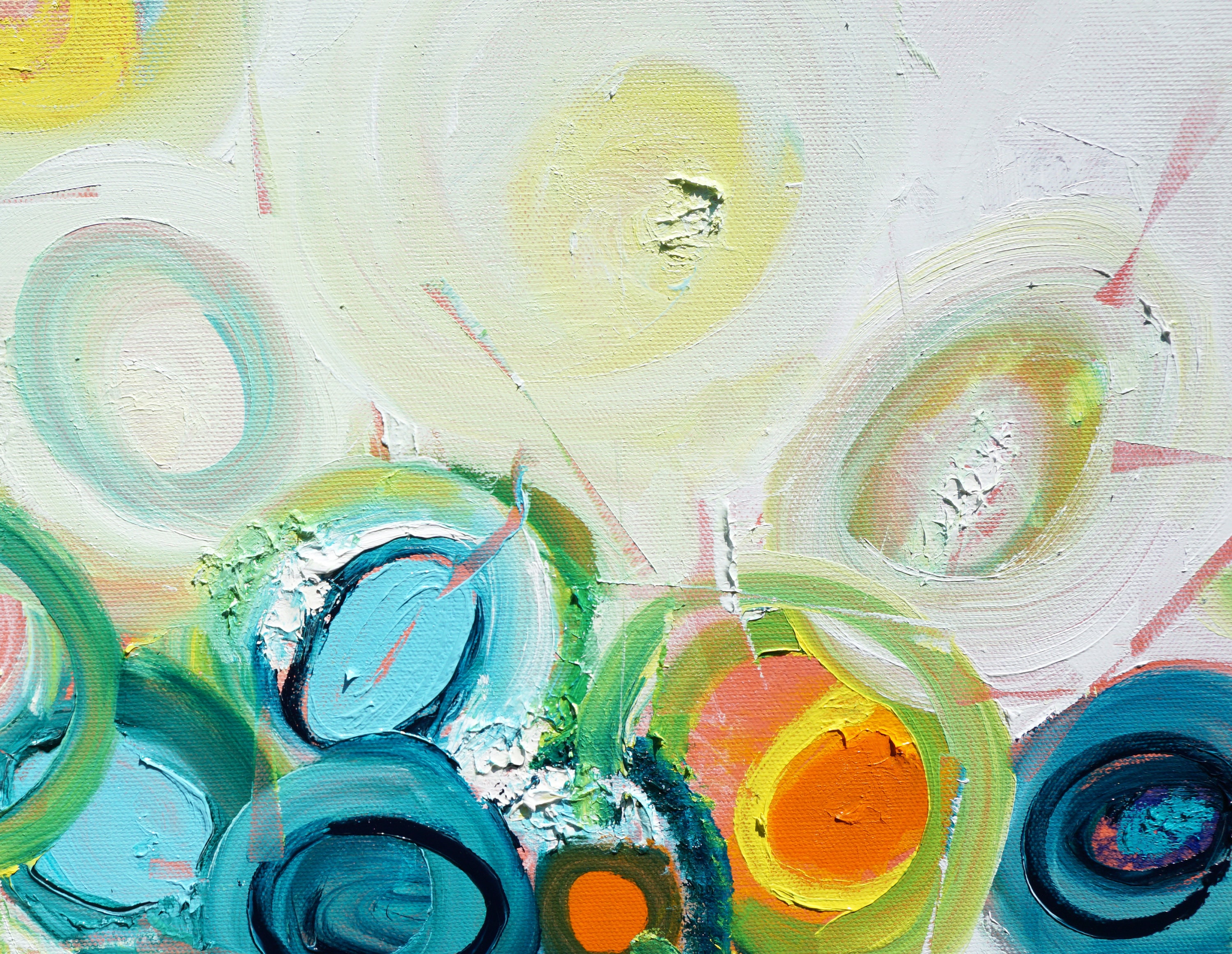 My Pink Joy-abstract Oil Painting on Gallery Stretched Canvas 16x16x1 ...