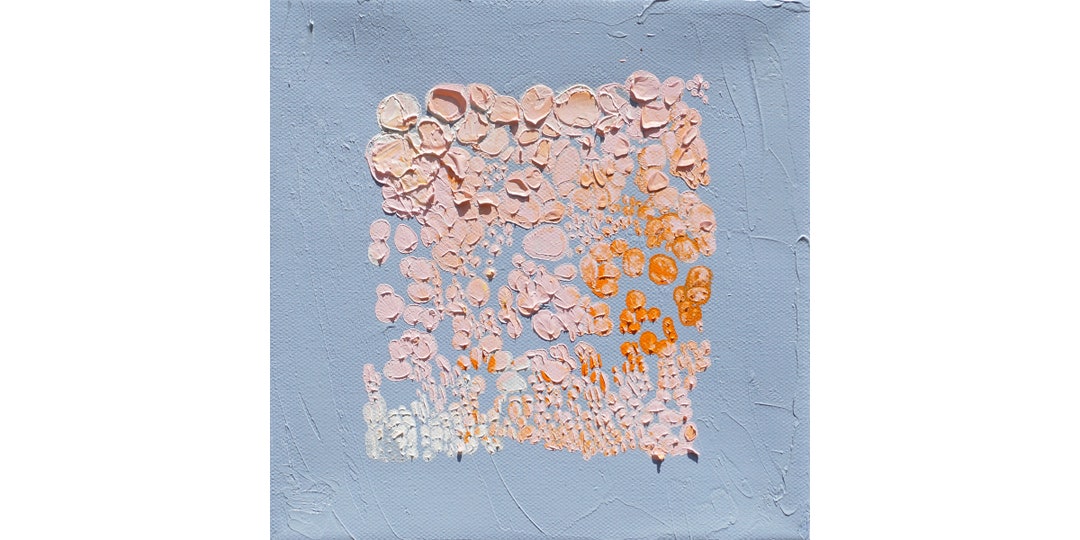 Happy Tile-oil Painting.abstract Art 8x8in; 20x20cm on Stretched Canvas ...