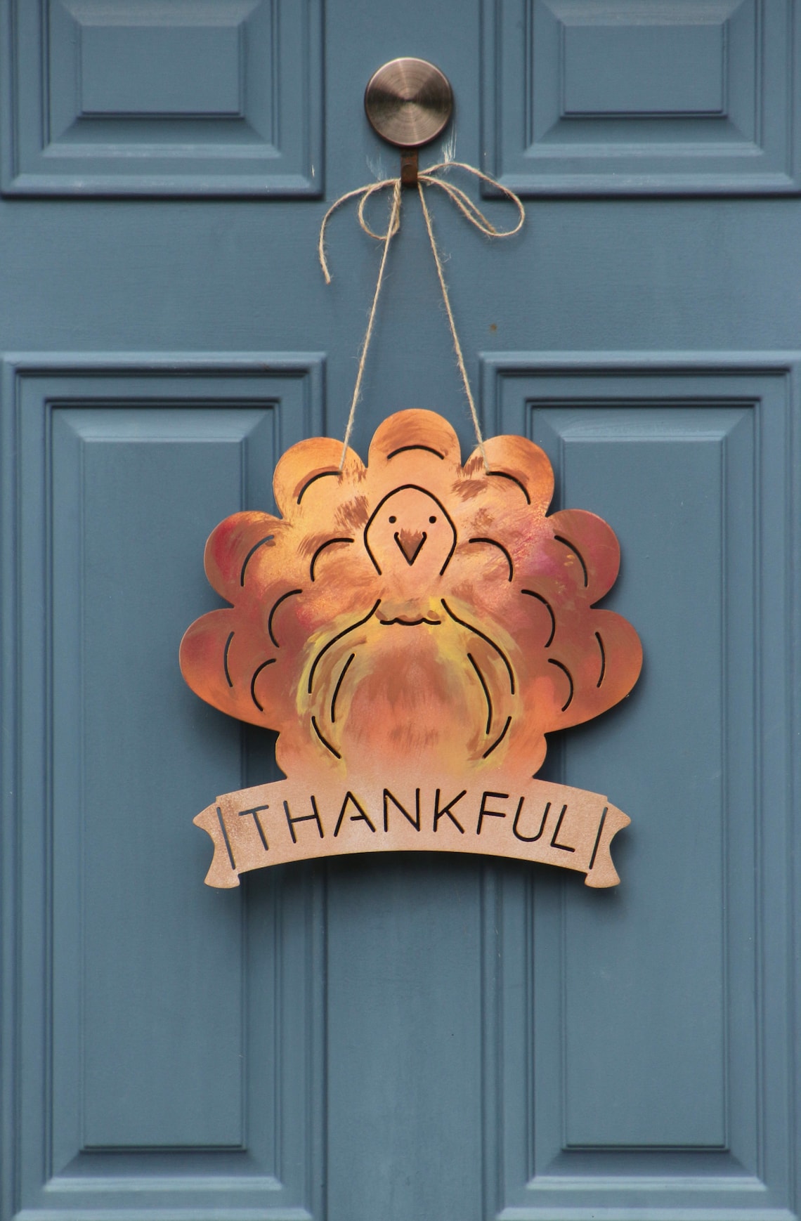 Thankful Turkey Thanksgiving Decoration. Farmhouse Fall Sign, Autumn ...