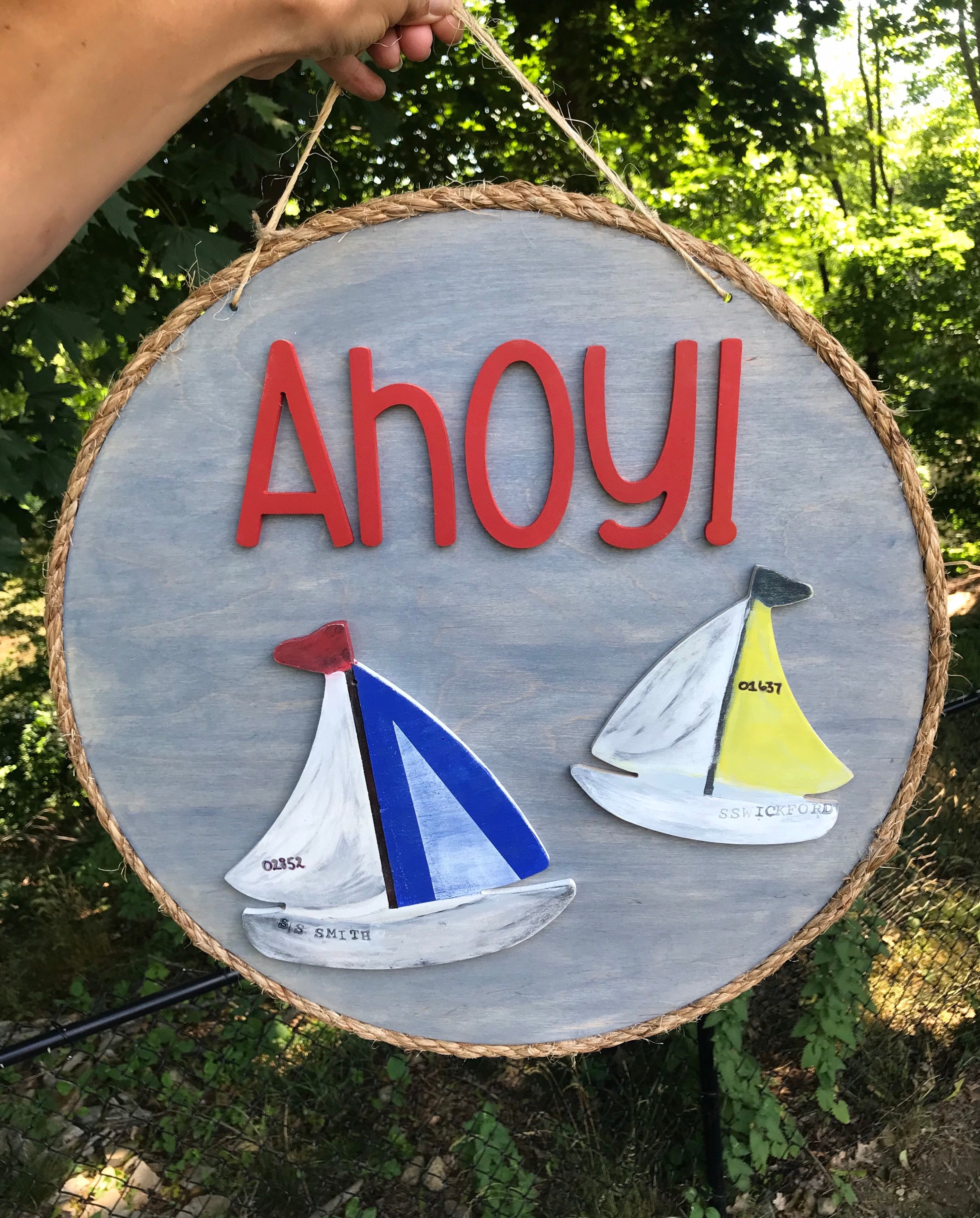 Anchored Nautical Anchor Large Wood Sign | Etsy