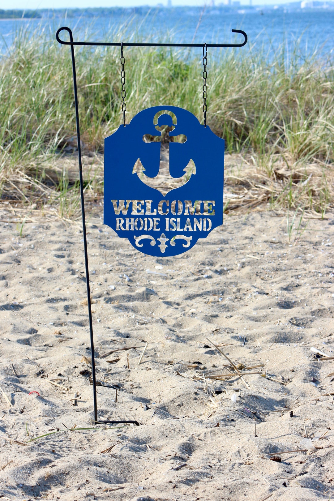 Rhode Island Anchor Welcome Sign -garden Flag, RI Beach Home Decor - Etsy