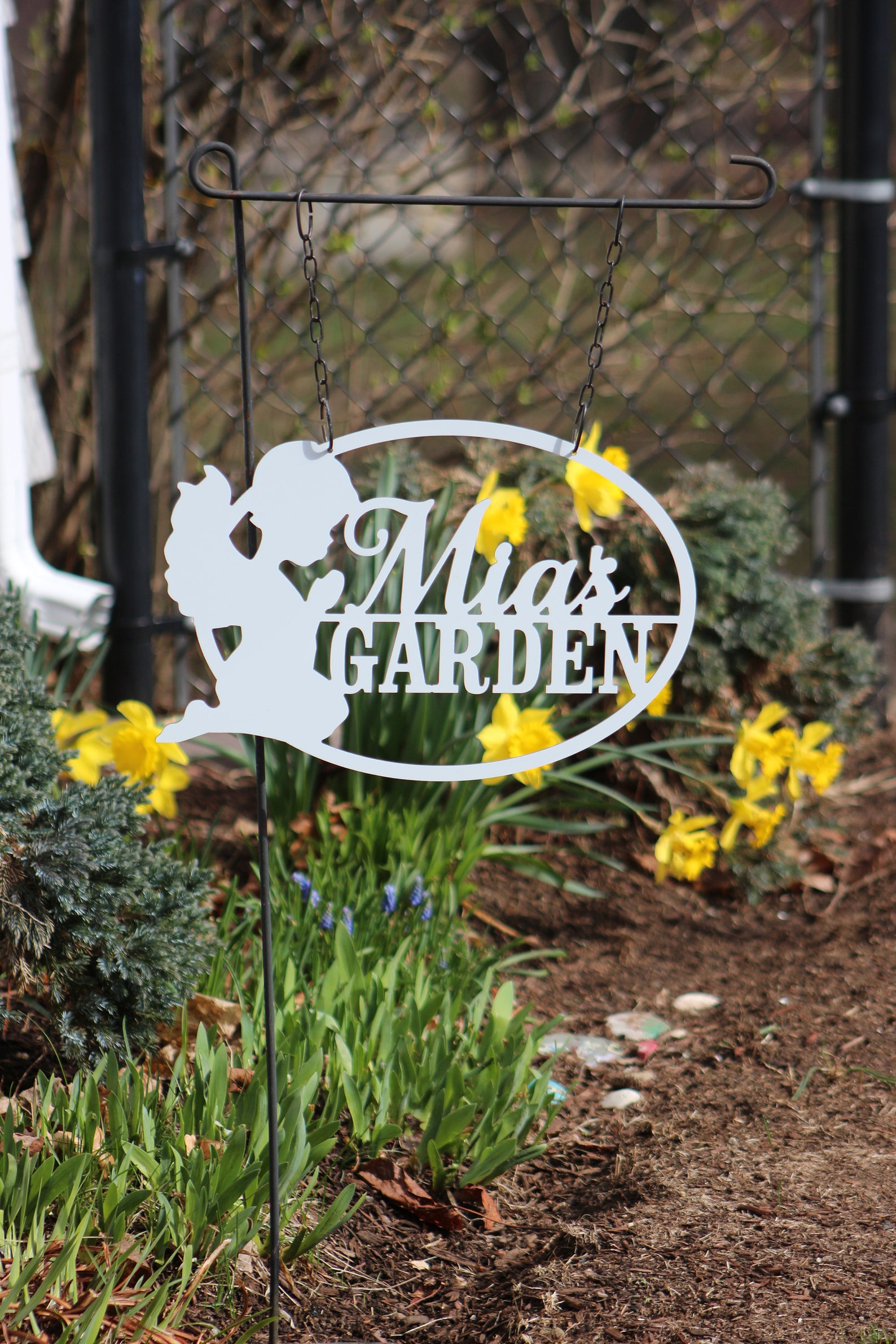 Flower Bed Garden Sign Personalized Outdoor Yard Decor | Etsy