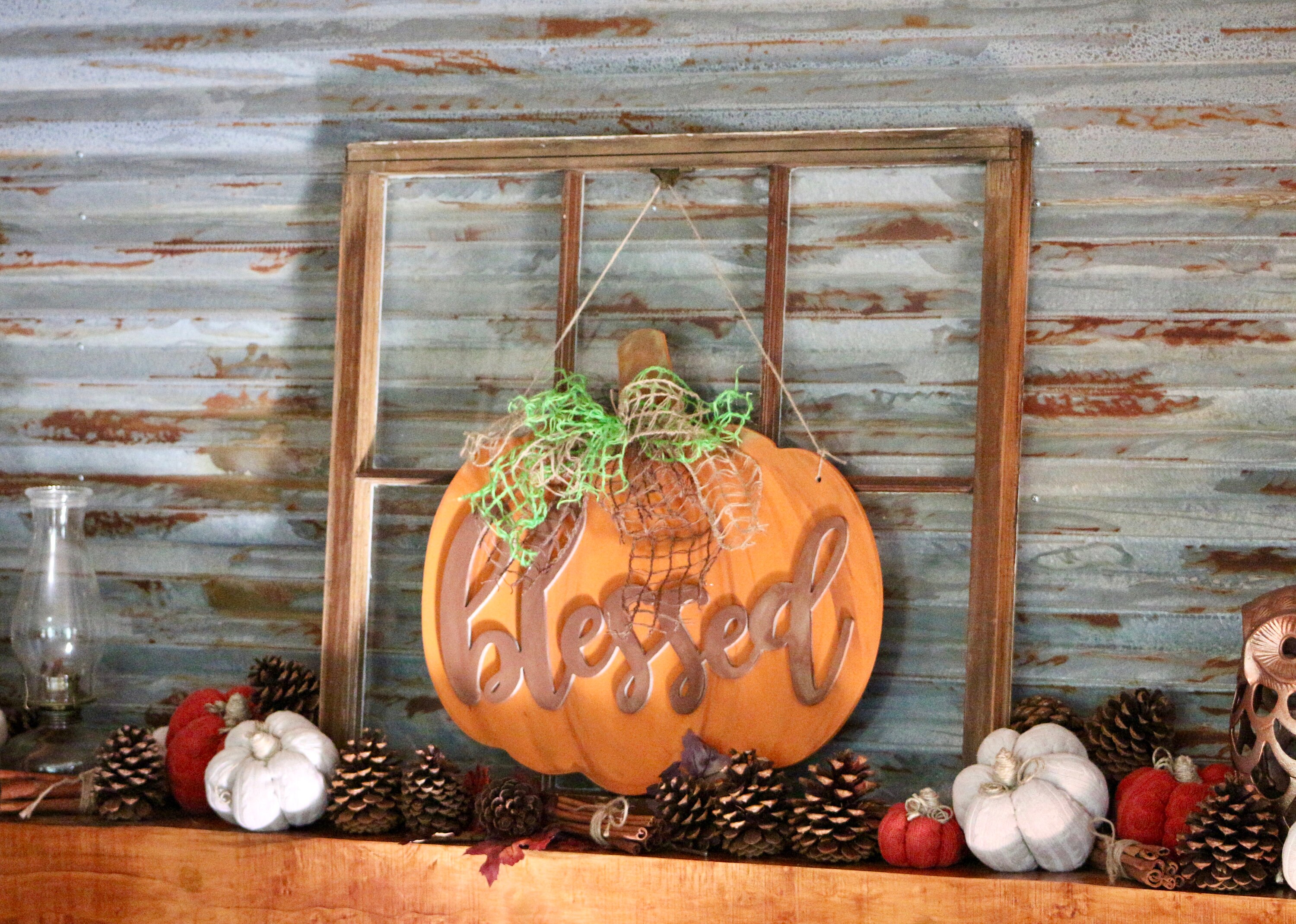 Blessed Pumpkin Door Hanger Pumpkin Themed Fall Decor | Etsy