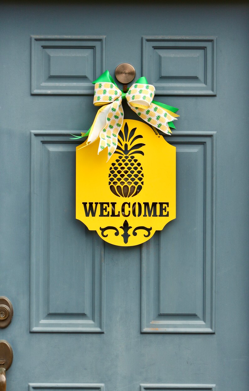 Aloha Pineapple Sign Wreath Obsessed - Etsy