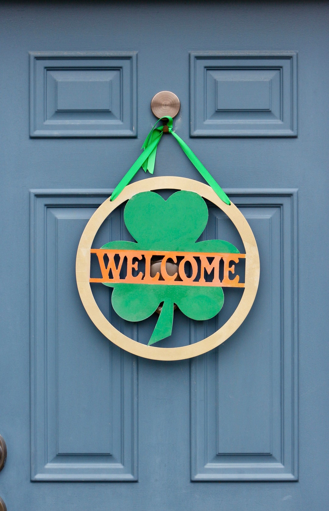 Irish Welcome Door Sign, St. Patrick's Welcome Decoration , Clover Leaf ...