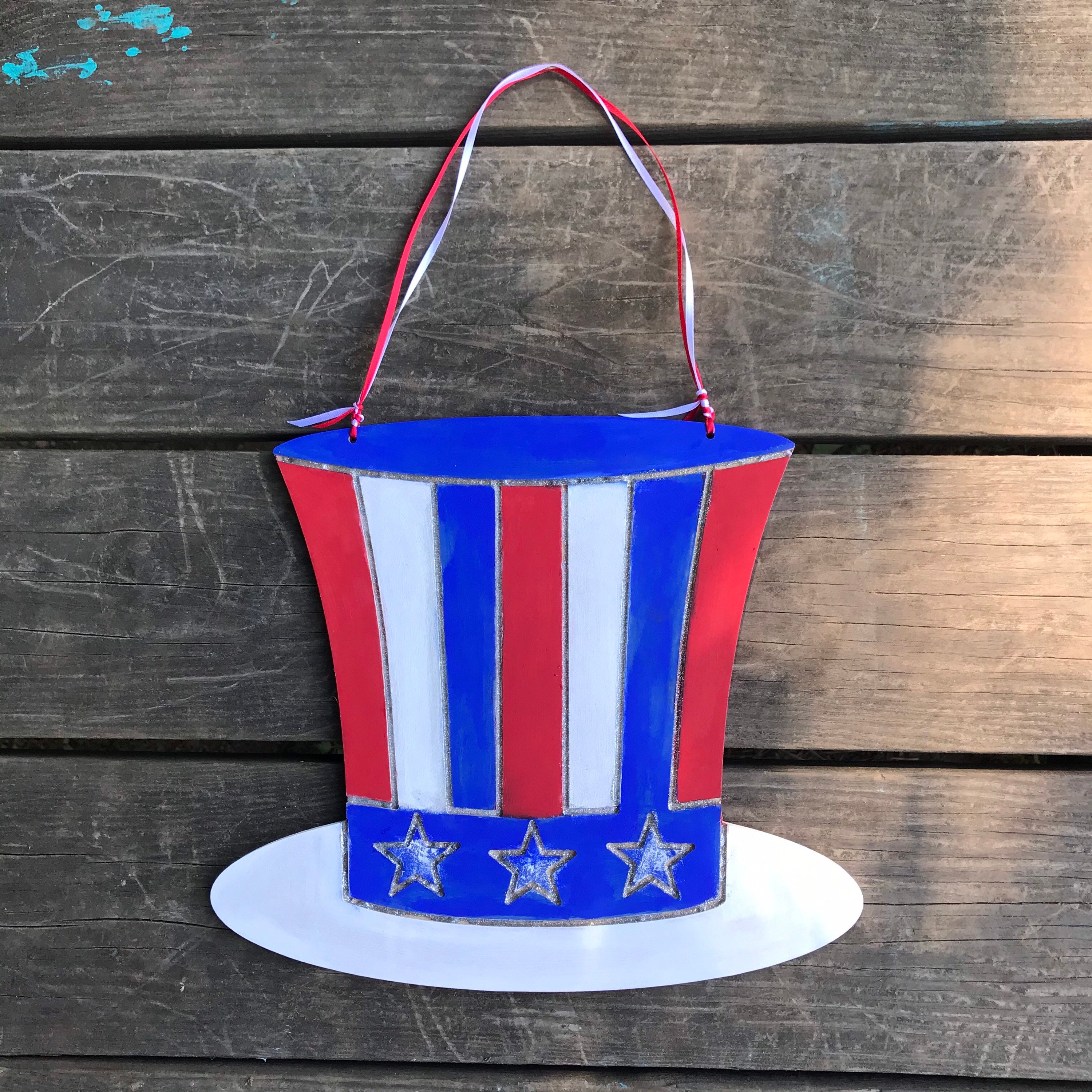 Patriotic Uncle Sam Hat Americana Decoration | Etsy