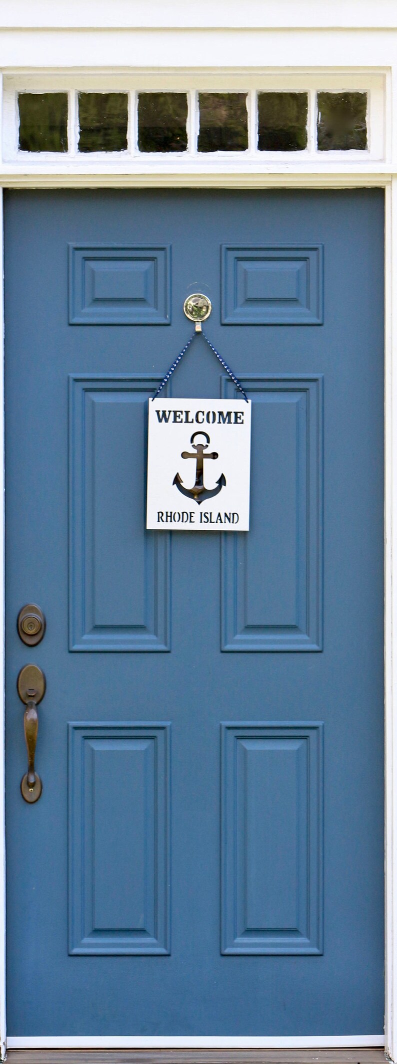 Rhode Island Anchor Sign , Welcome RI Door Sign , RI Anchor Garden Flag ...