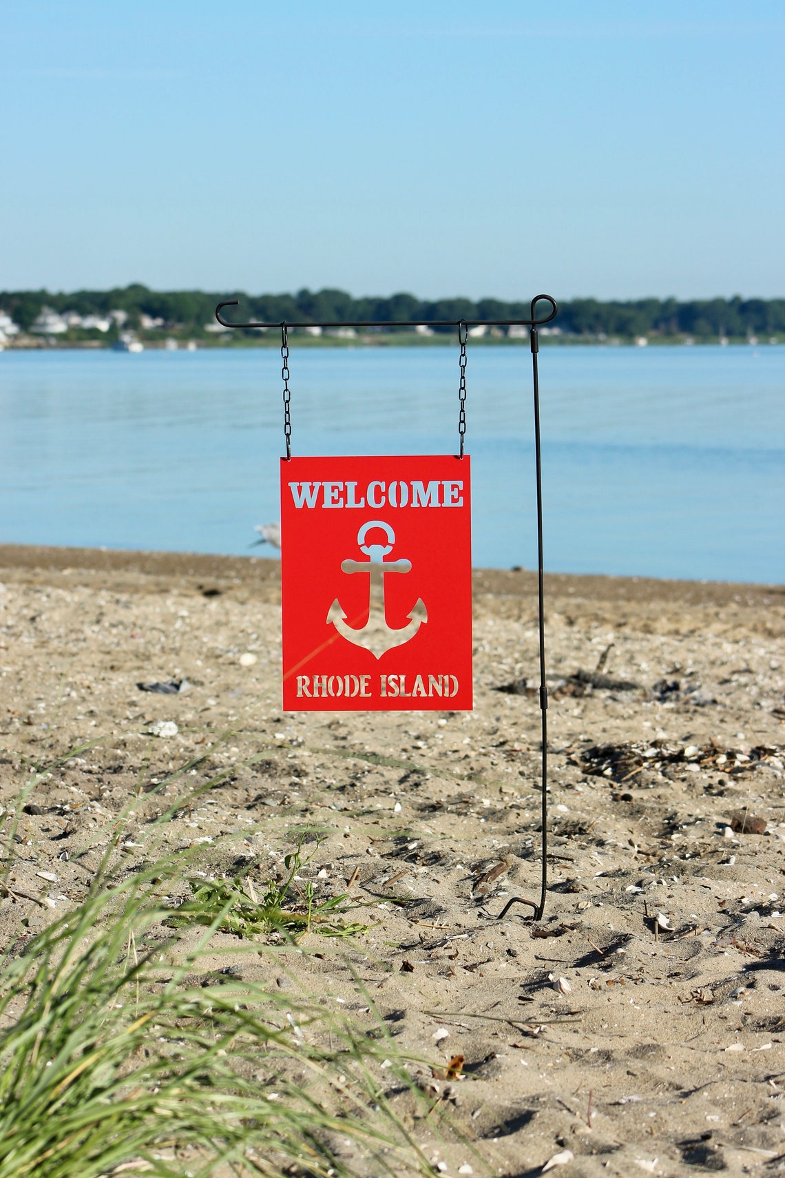 Rhode Island Anchor Sign Welcome RI Door Sign RI Anchor | Etsy