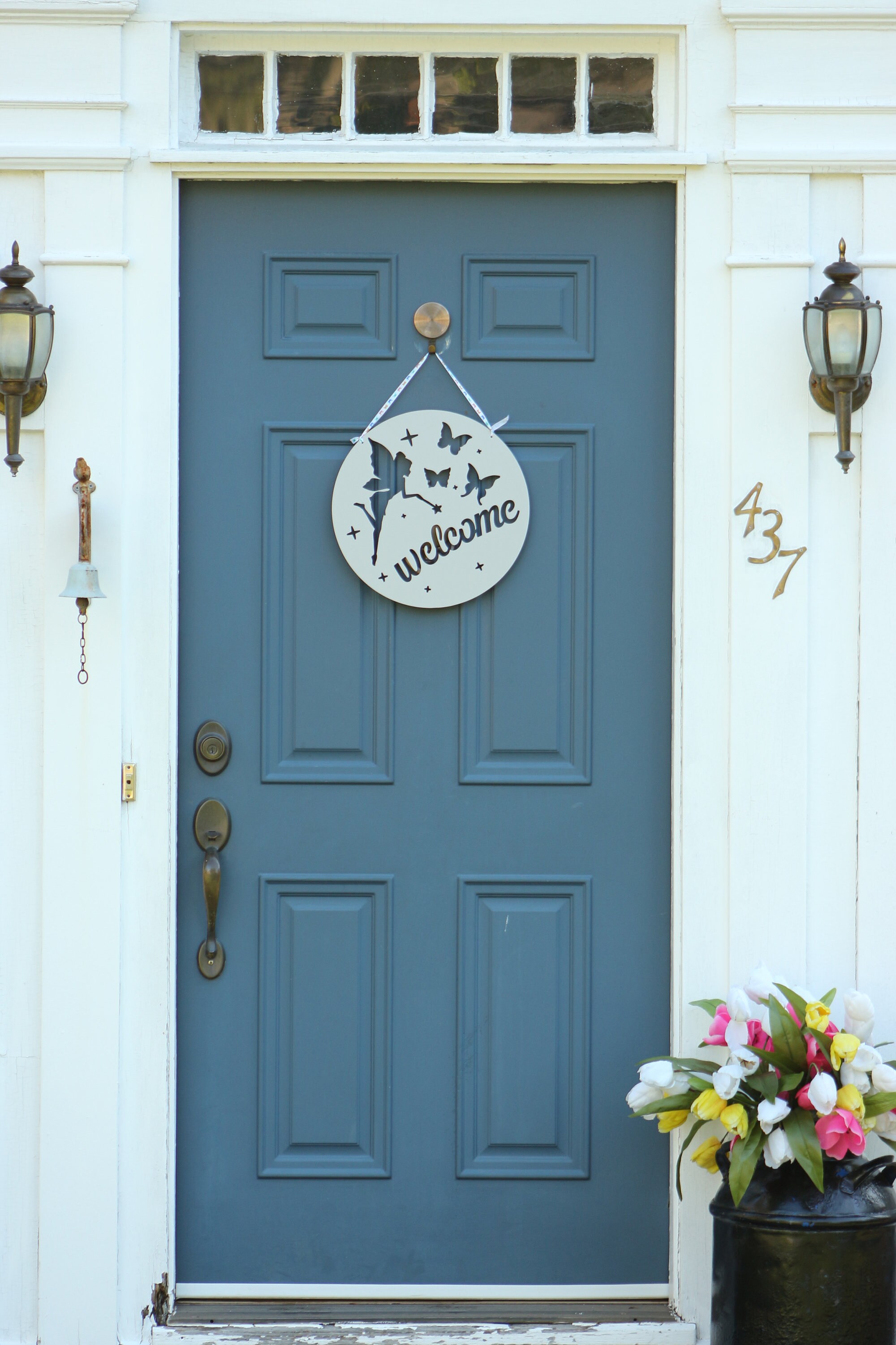 Welcome Sign with Fairies Fairy Sign Fairy Garden Flag | Etsy