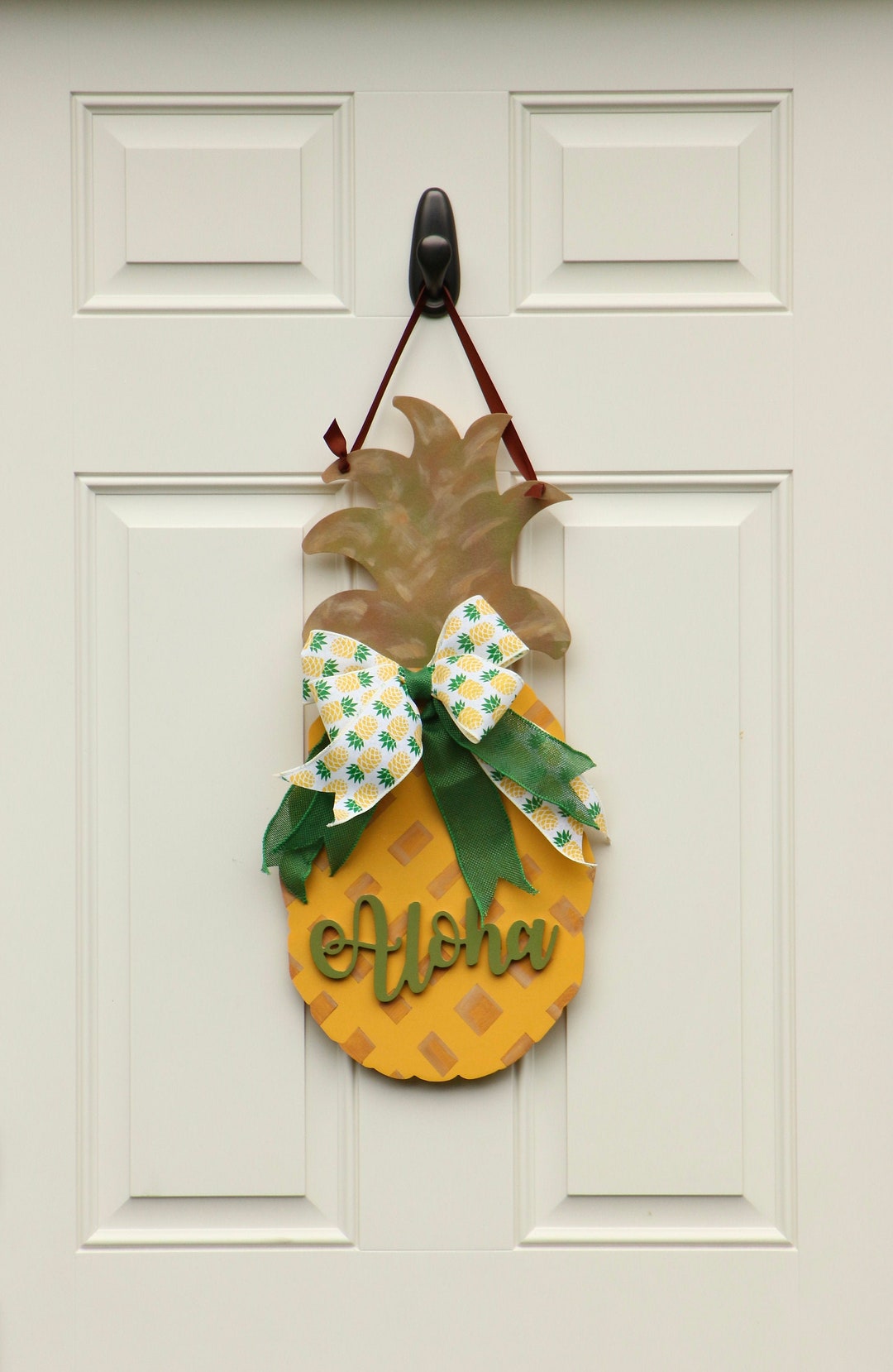 Aloha Pineapple Sign, Wreath Obsessed - Etsy
