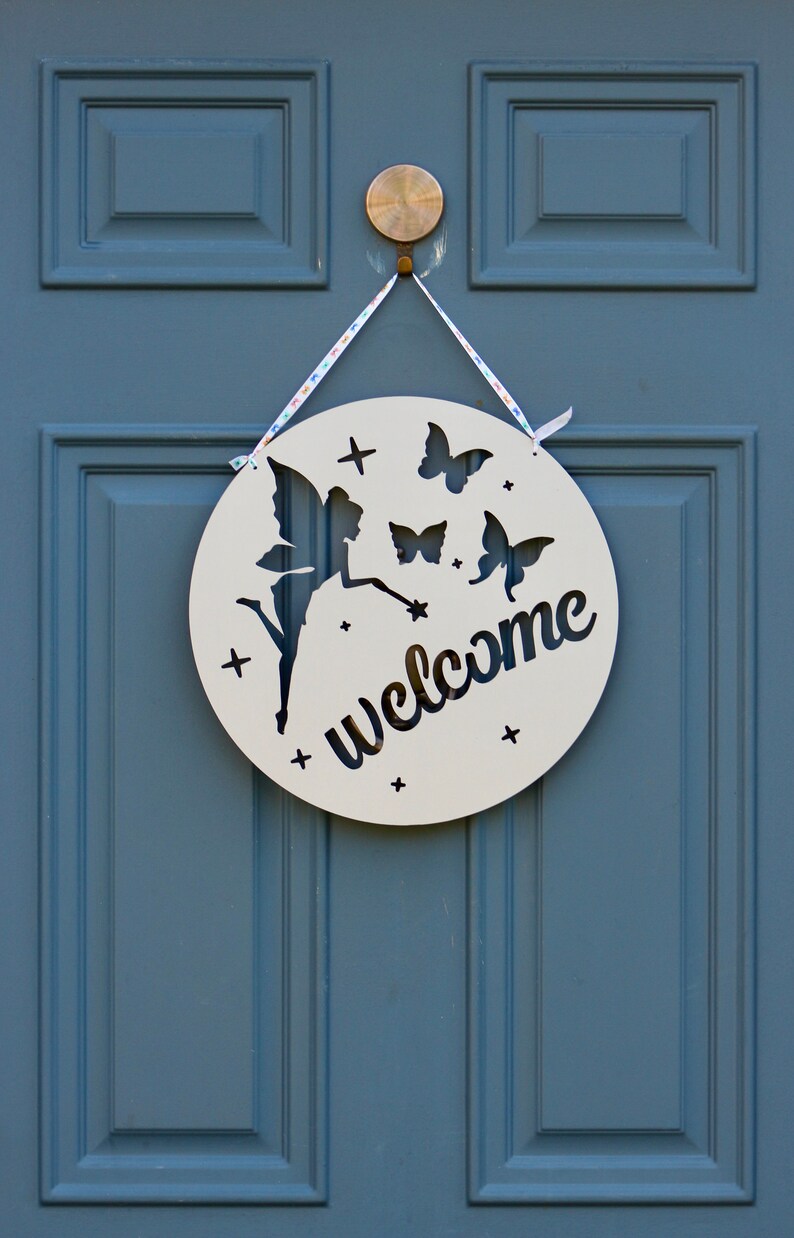 Welcome Sign With Fairies fairy Sign fairy Garden Flag - Etsy