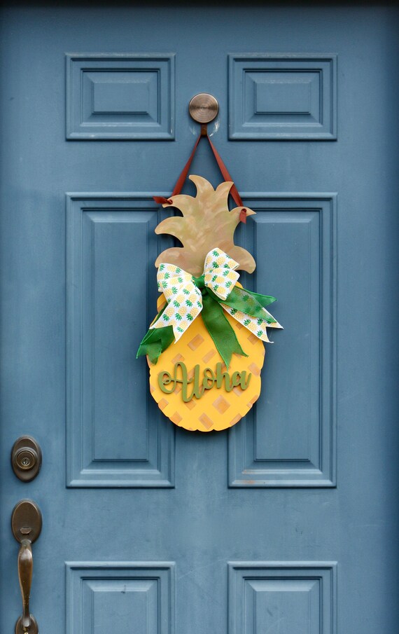 Aloha Pineapple Sign Wreath Obsessed | Etsy