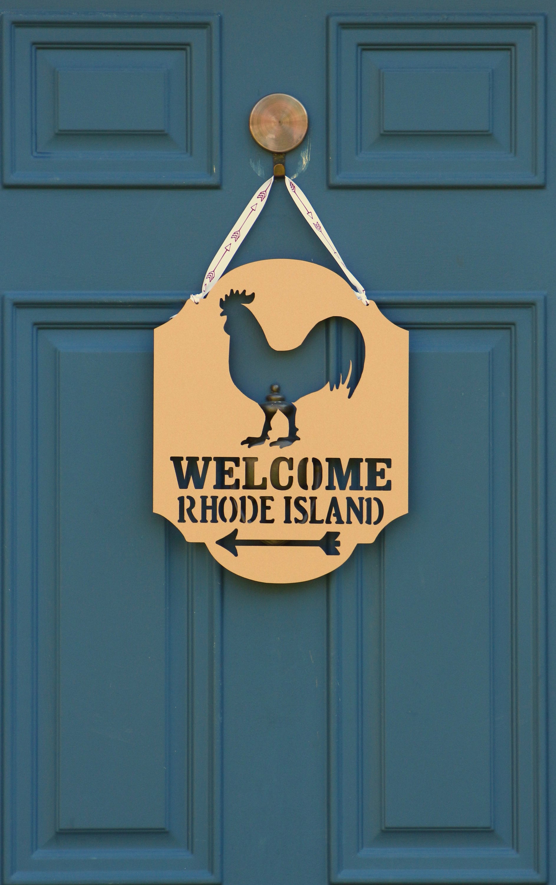 Welcome Rhode Island Sign RI Red Chicken Garden Flag door | Etsy