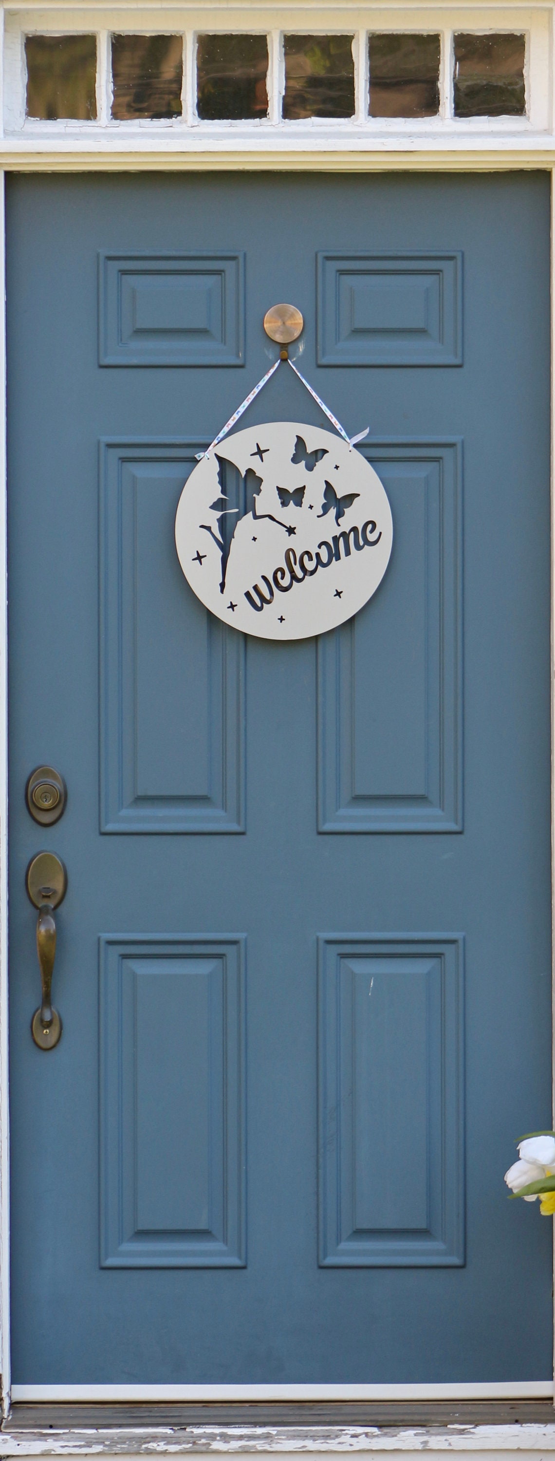 Welcome Sign with Fairies Fairy Sign Fairy Garden Flag | Etsy