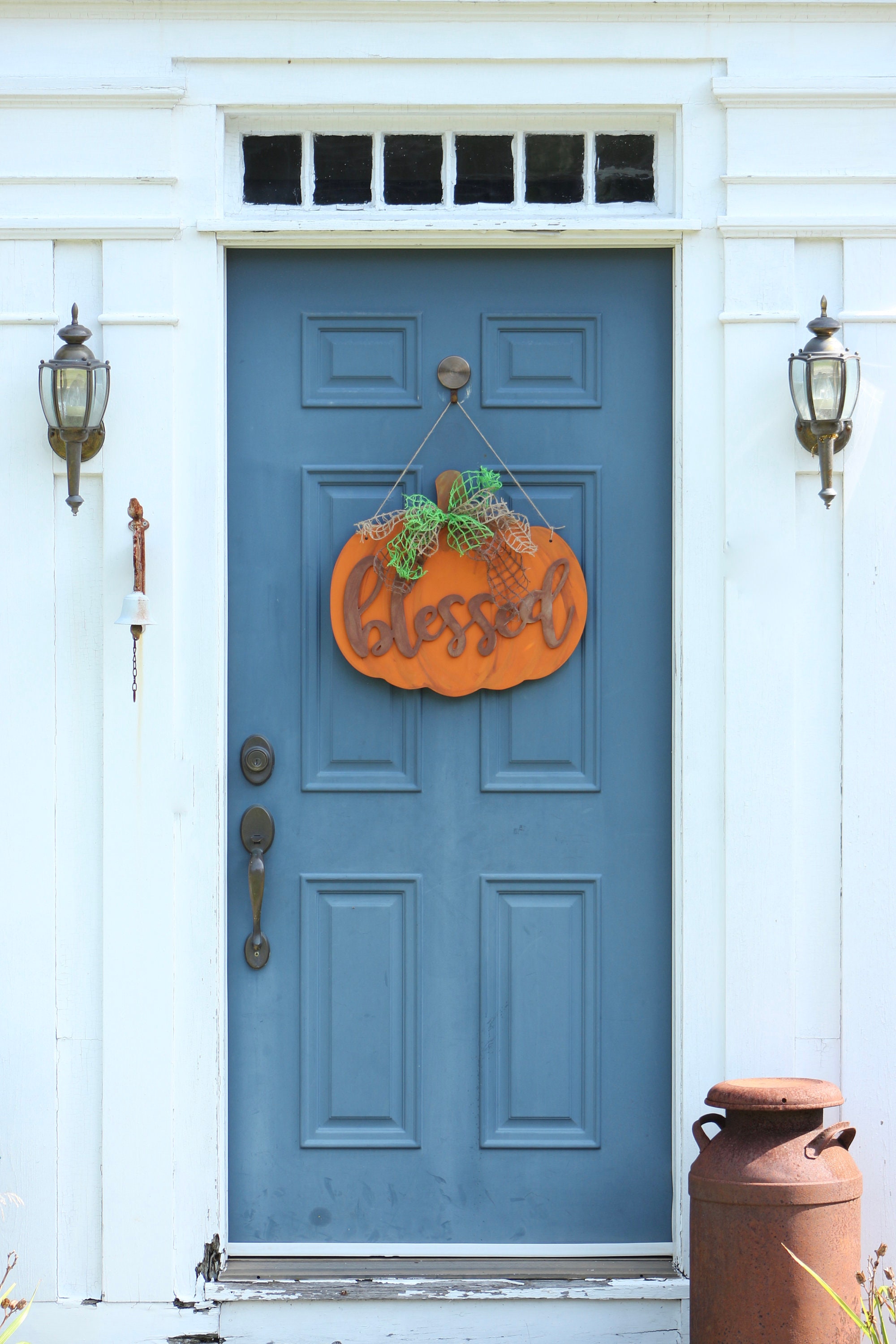 Blessed Pumpkin Door Hanger Pumpkin Themed Fall Decor | Etsy
