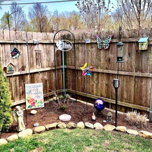 Flower Bed Garden Sign Personalized Outdoor Yard Decor | Etsy