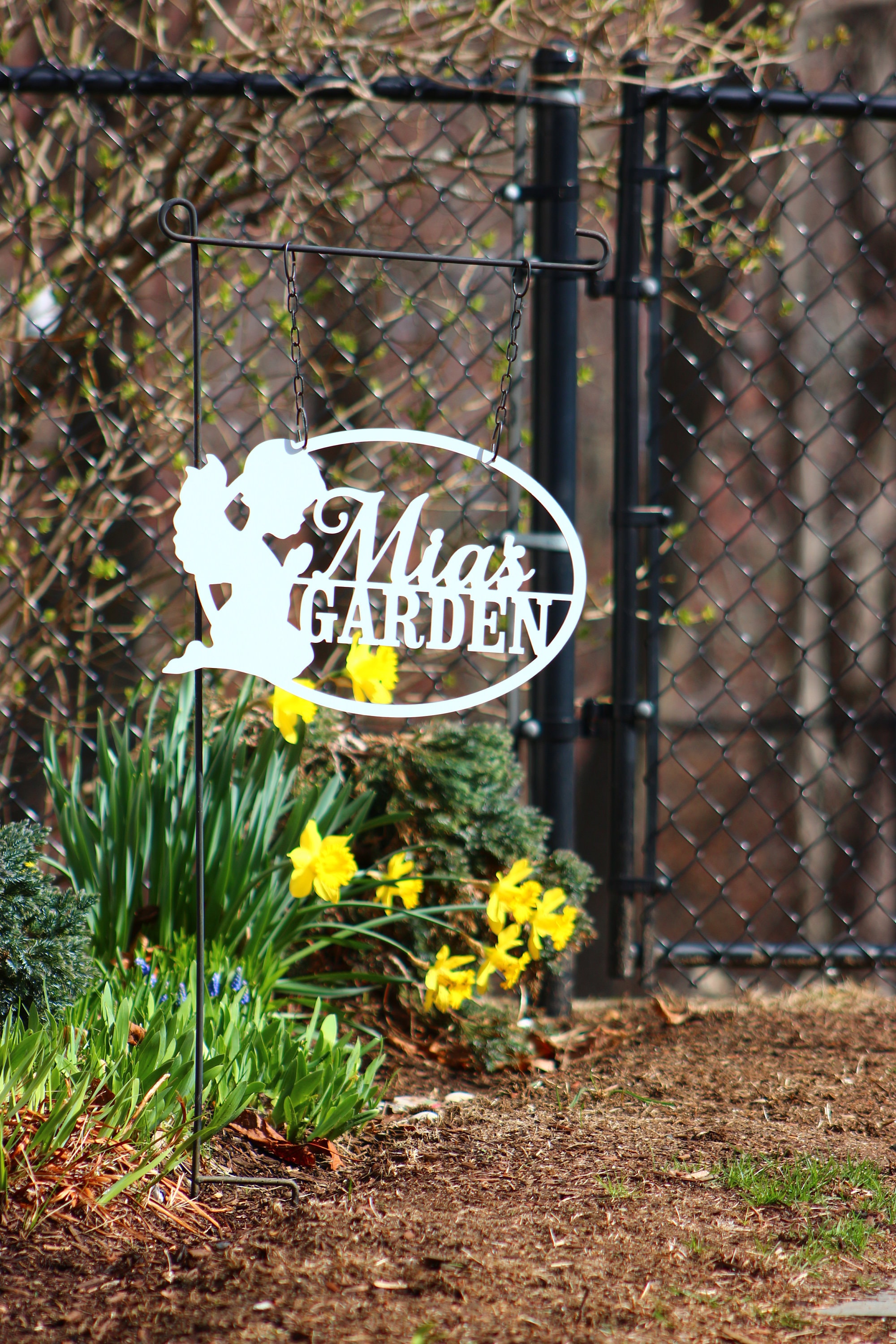 Flower Bed Garden Sign Personalized Outdoor Yard Decor | Etsy