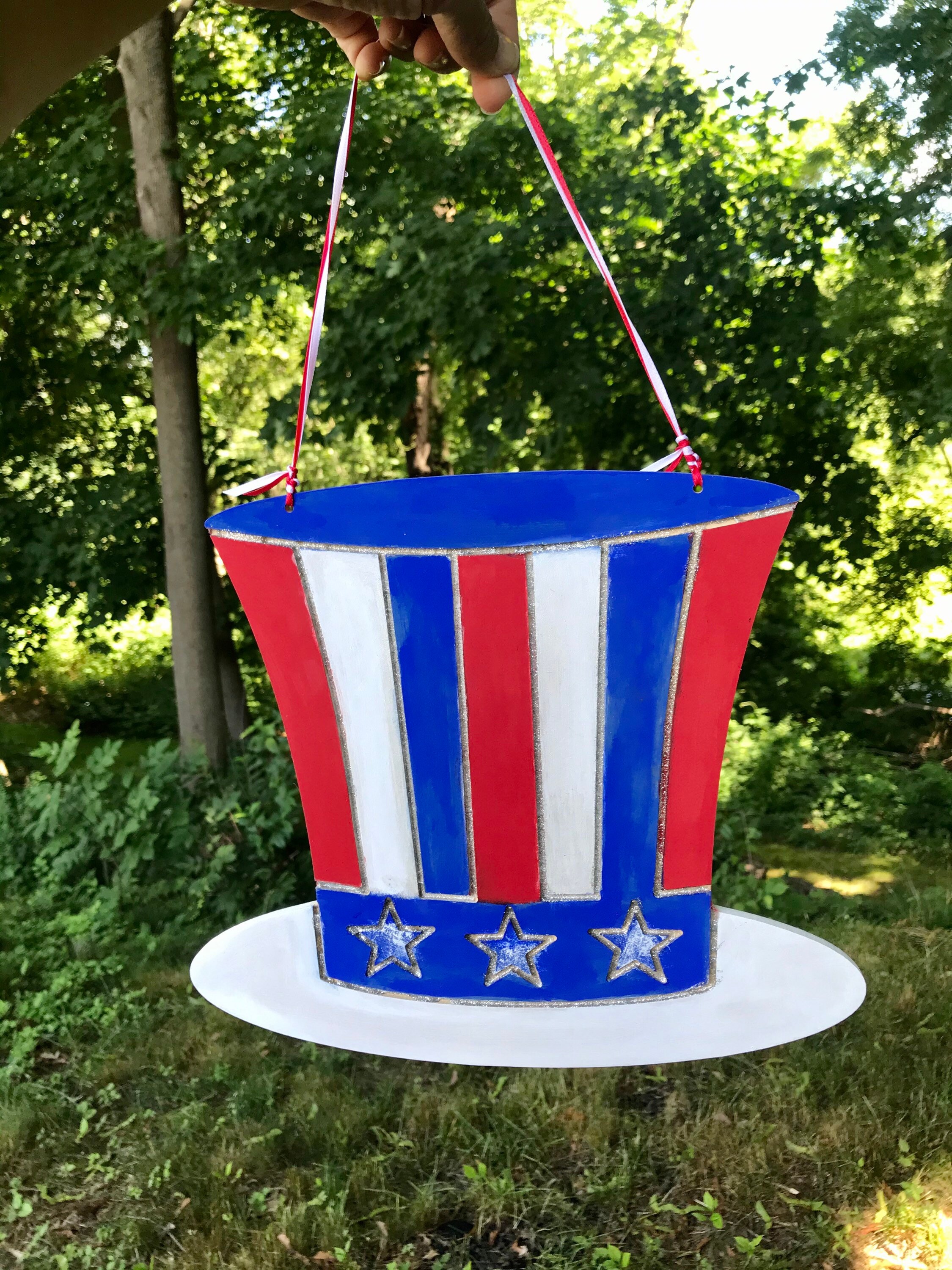 Patriotic Uncle Sam Hat Americana Decoration | Etsy