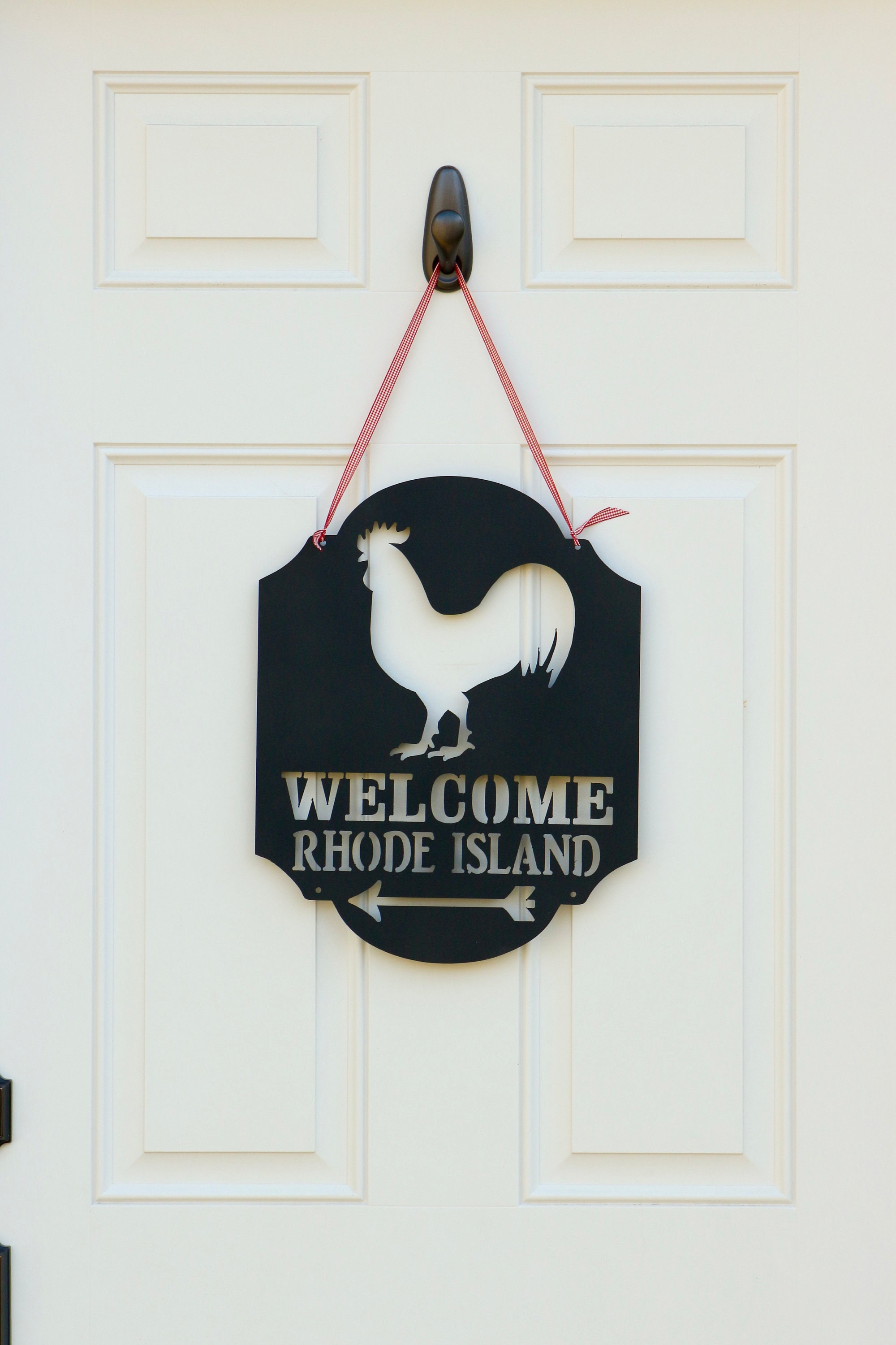 Welcome Rhode Island Sign RI Red Chicken Garden Flag door | Etsy