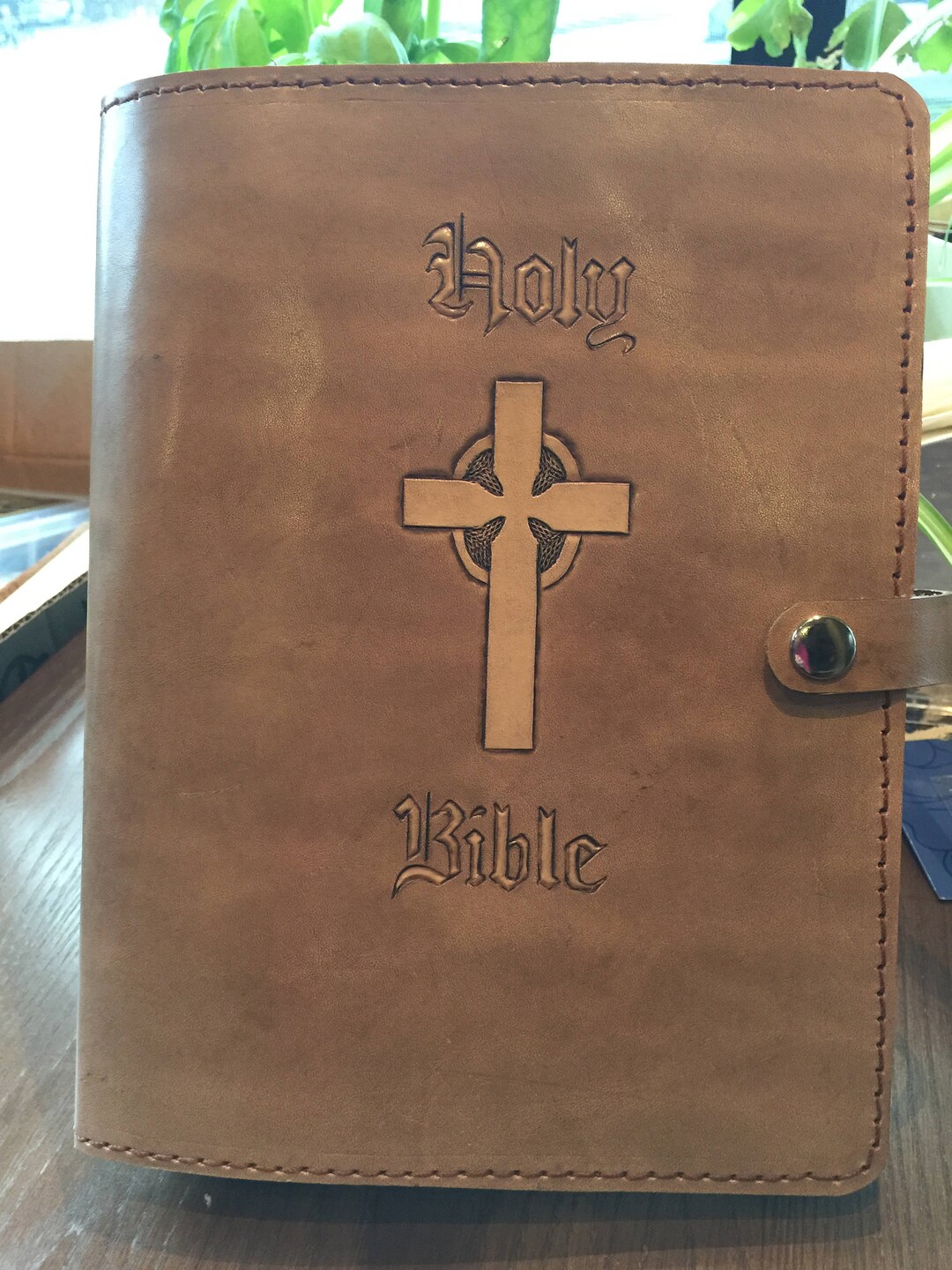 Hand Tooled Leather Bible, Scriptures Cover With Antiqued Finish - Etsy