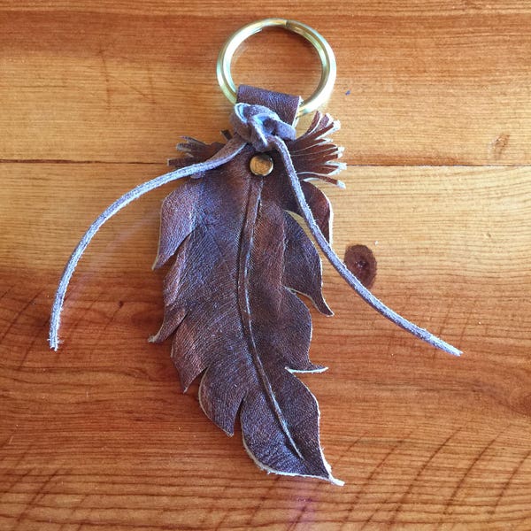 Feather Key Chain - Etsy