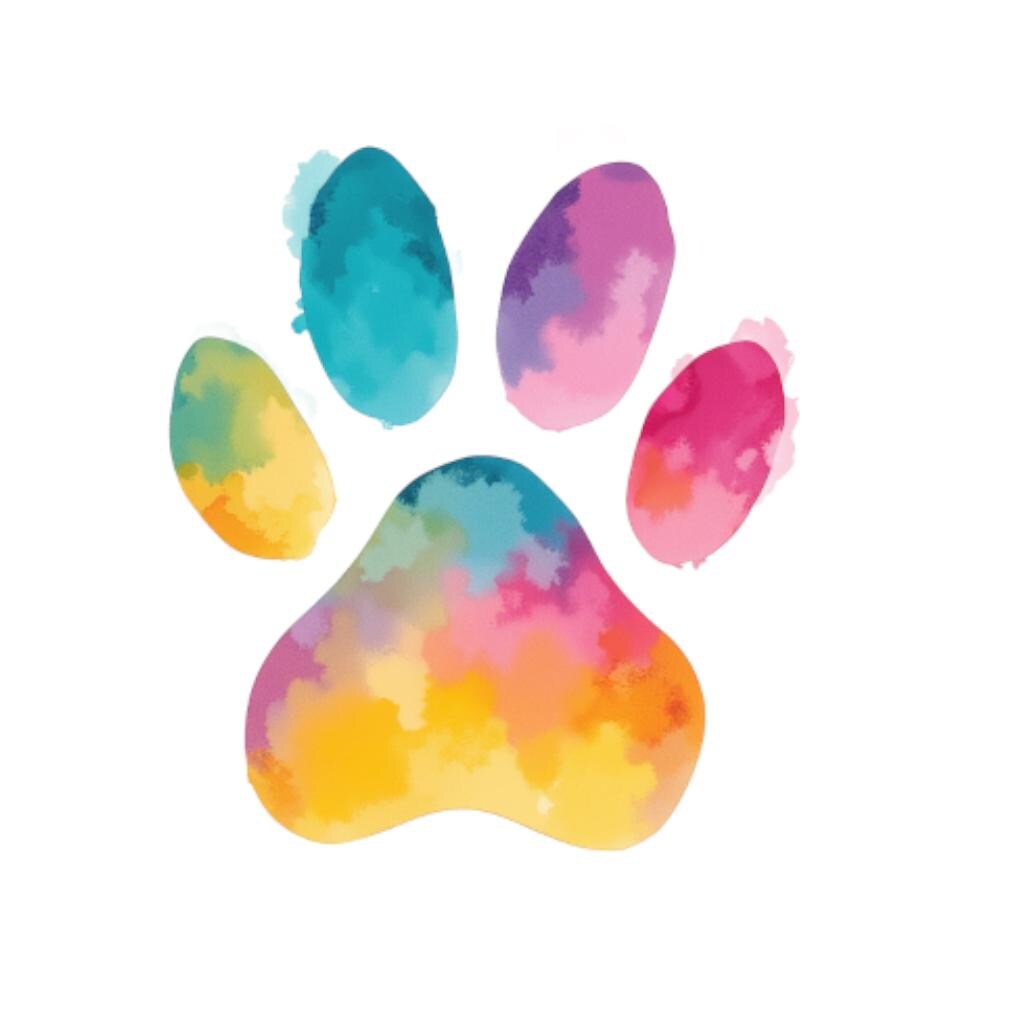 5 Dog Paw Colorful Prints Transparent PNG, Dog Paw PNG, Animal Paw PNG ...