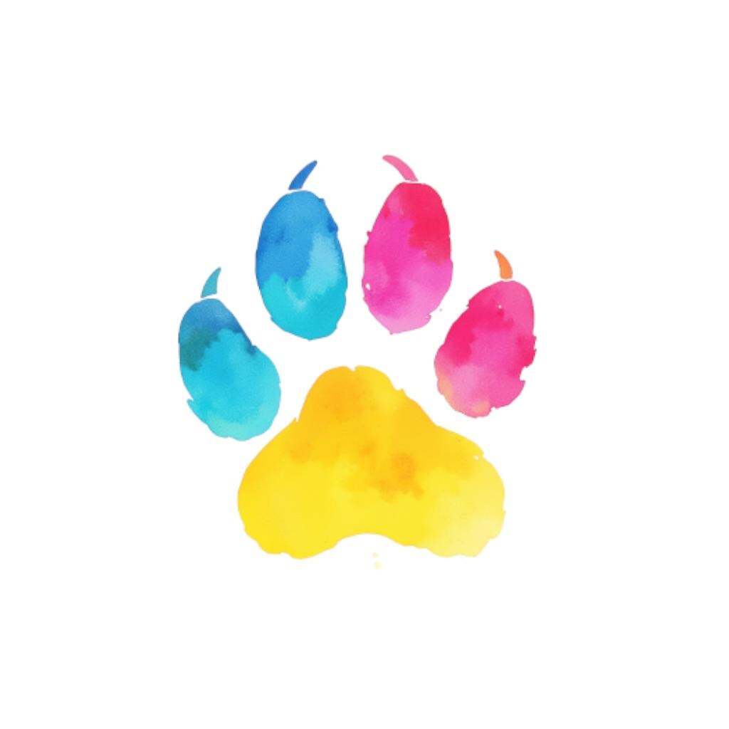 5 Dog Paw Colorful Prints Transparent PNG, Dog Paw PNG, Animal Paw PNG ...