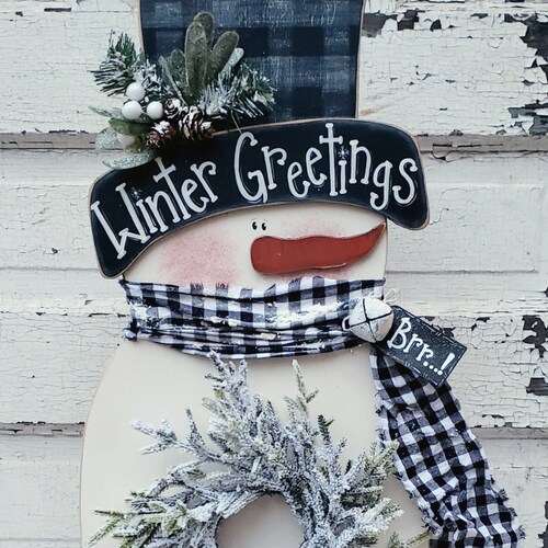 Christmas Wood Snowman DIY CRAFT PATTERN Chunky Snowmen Set of - Etsy