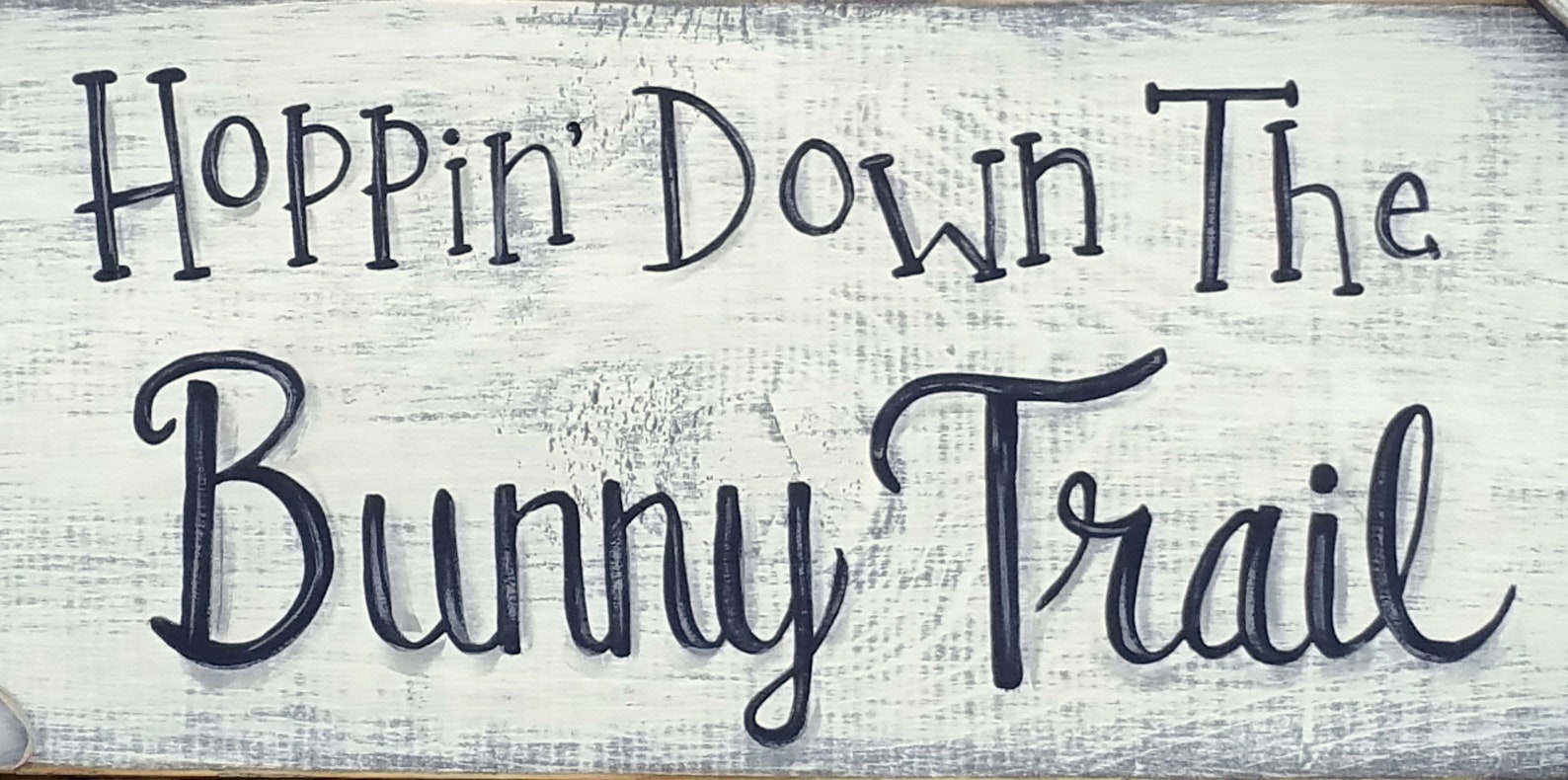 Wood Easter Bunny Farmhouse Sign K264 Peter Cottontail Sign - Etsy