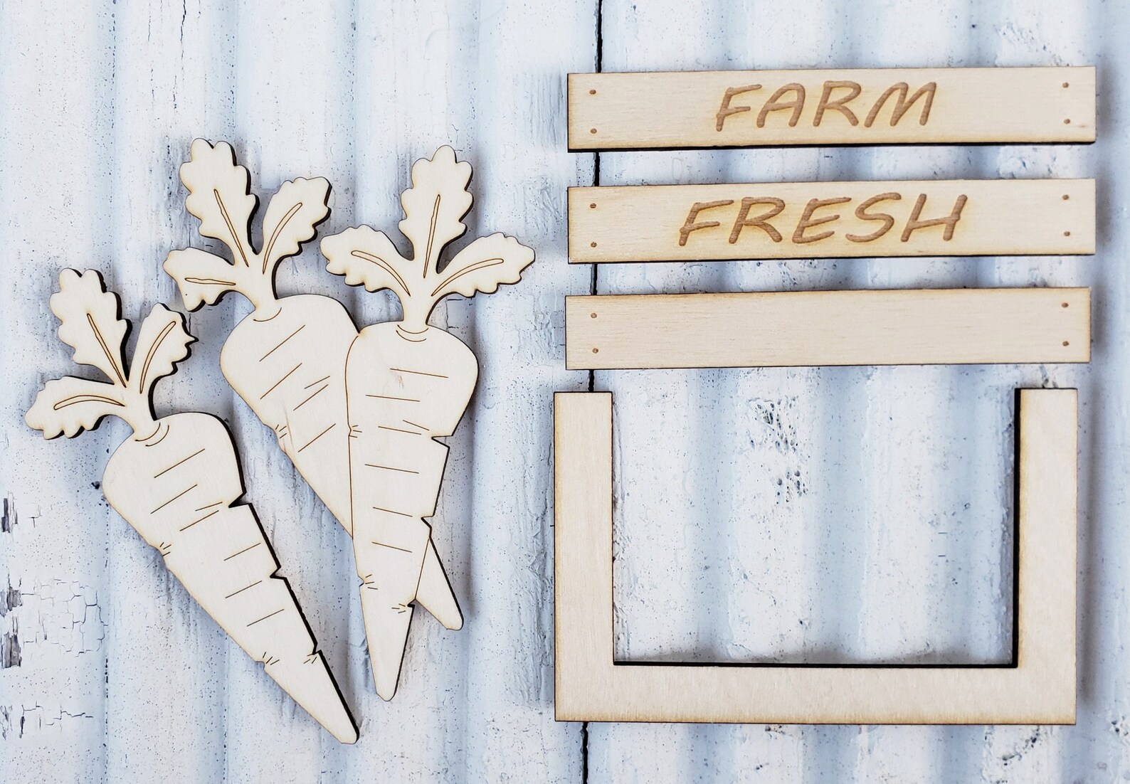 Farm Fresh Carrots Bunny Wood Craft Pattern Easter Decor - Etsy