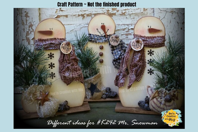 Mr. Snowman Wood Winter Craft Pattern Scroll Saw K242 - Etsy