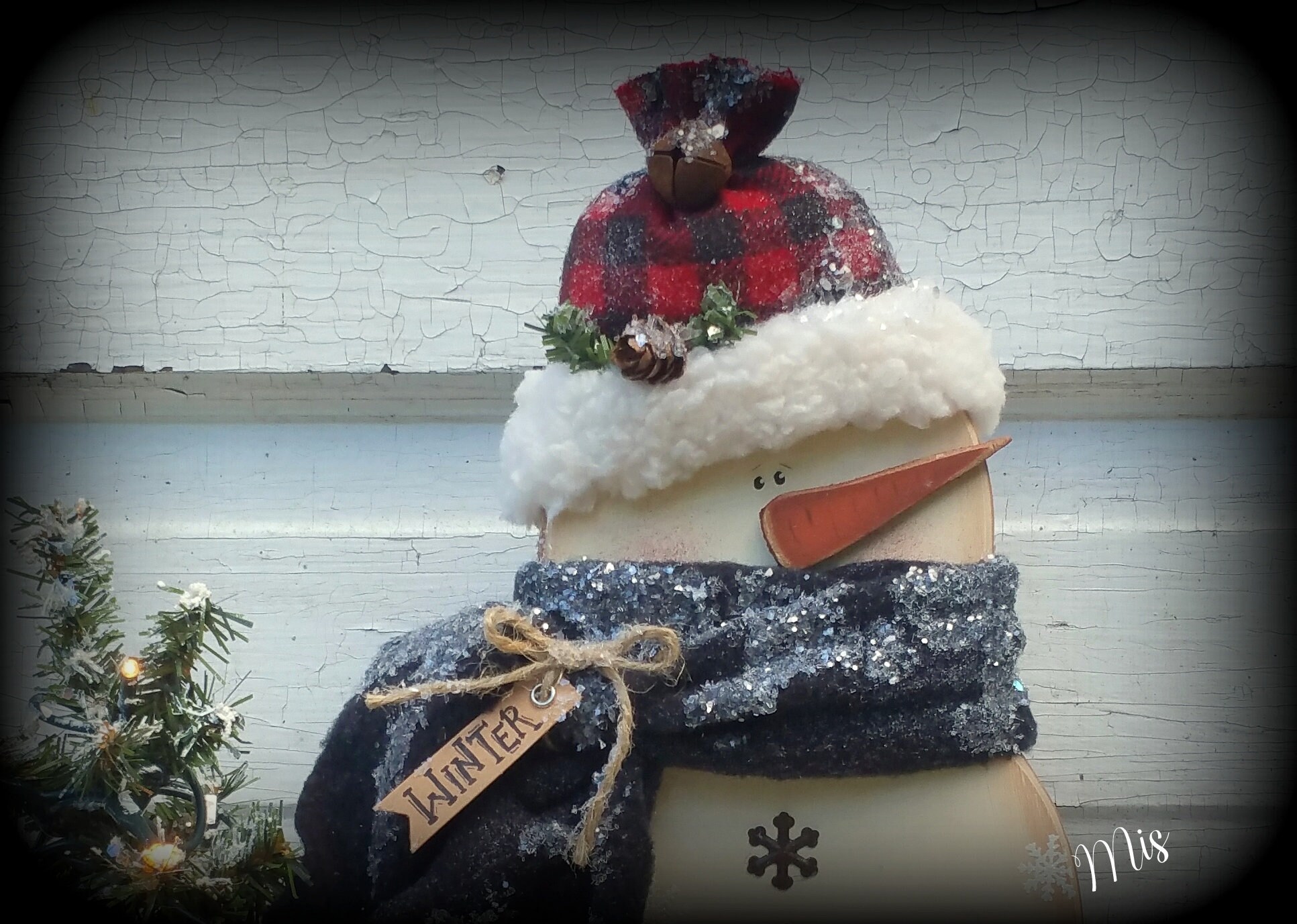 Wood Snowman Craft Buffalo Plaid Craft Pattern K260 I Smell - Etsy