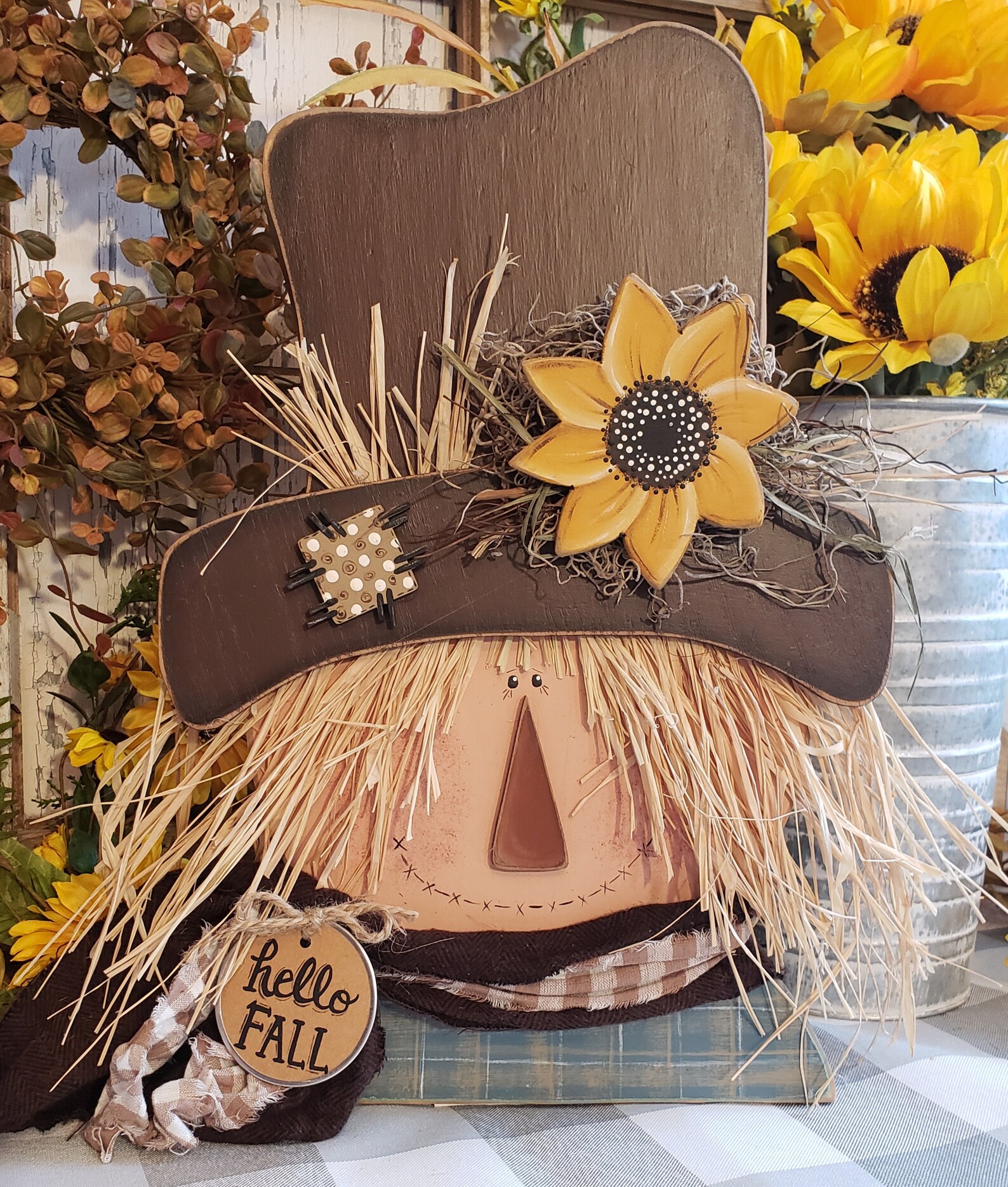 Gnome Scarecrow or Regular Scarecrow Fall DIY Wood Craft - Etsy UK