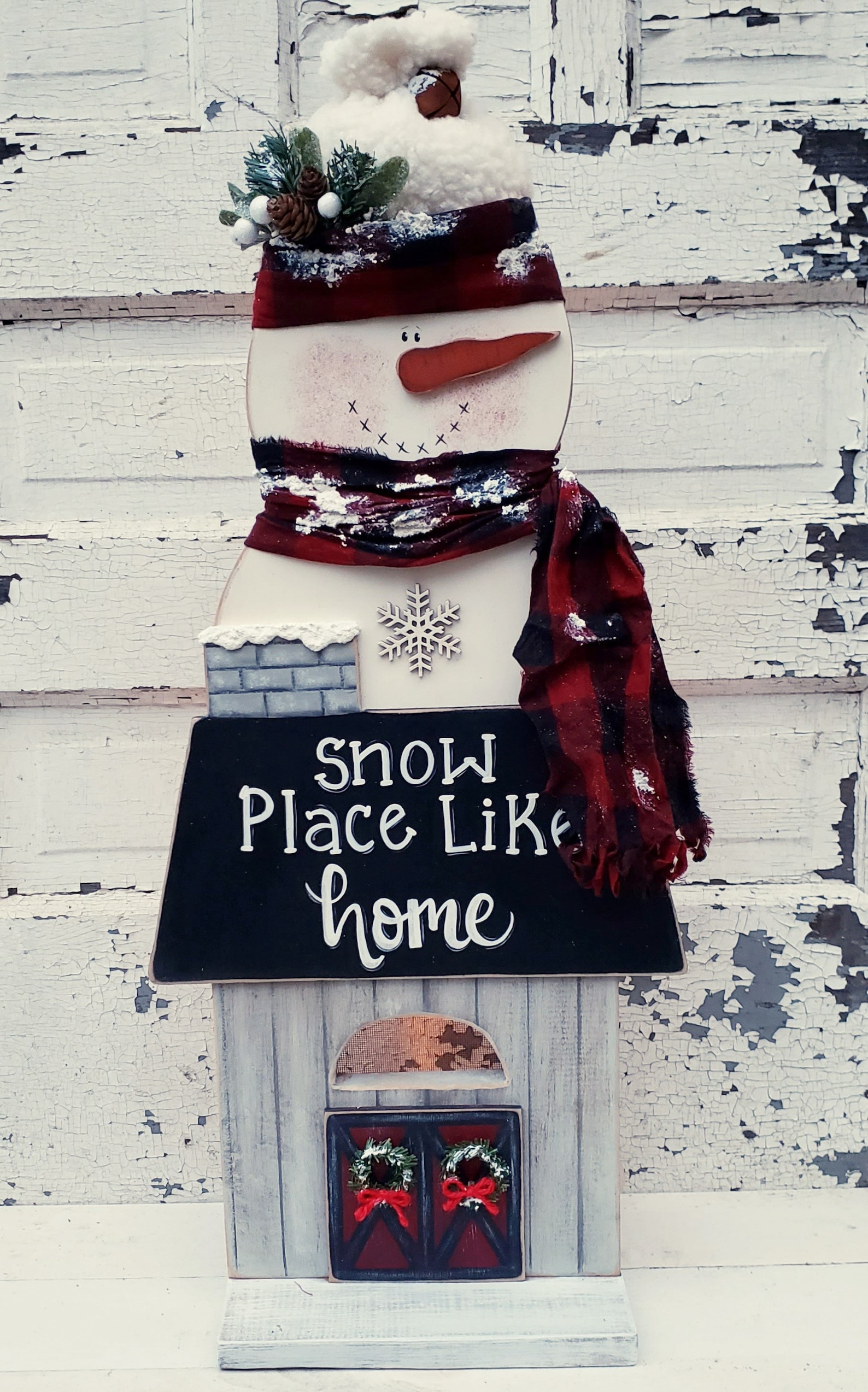Snow Place Like Home Lighted Snowman Farmhouse DIY CRAFT PATTERN - Etsy