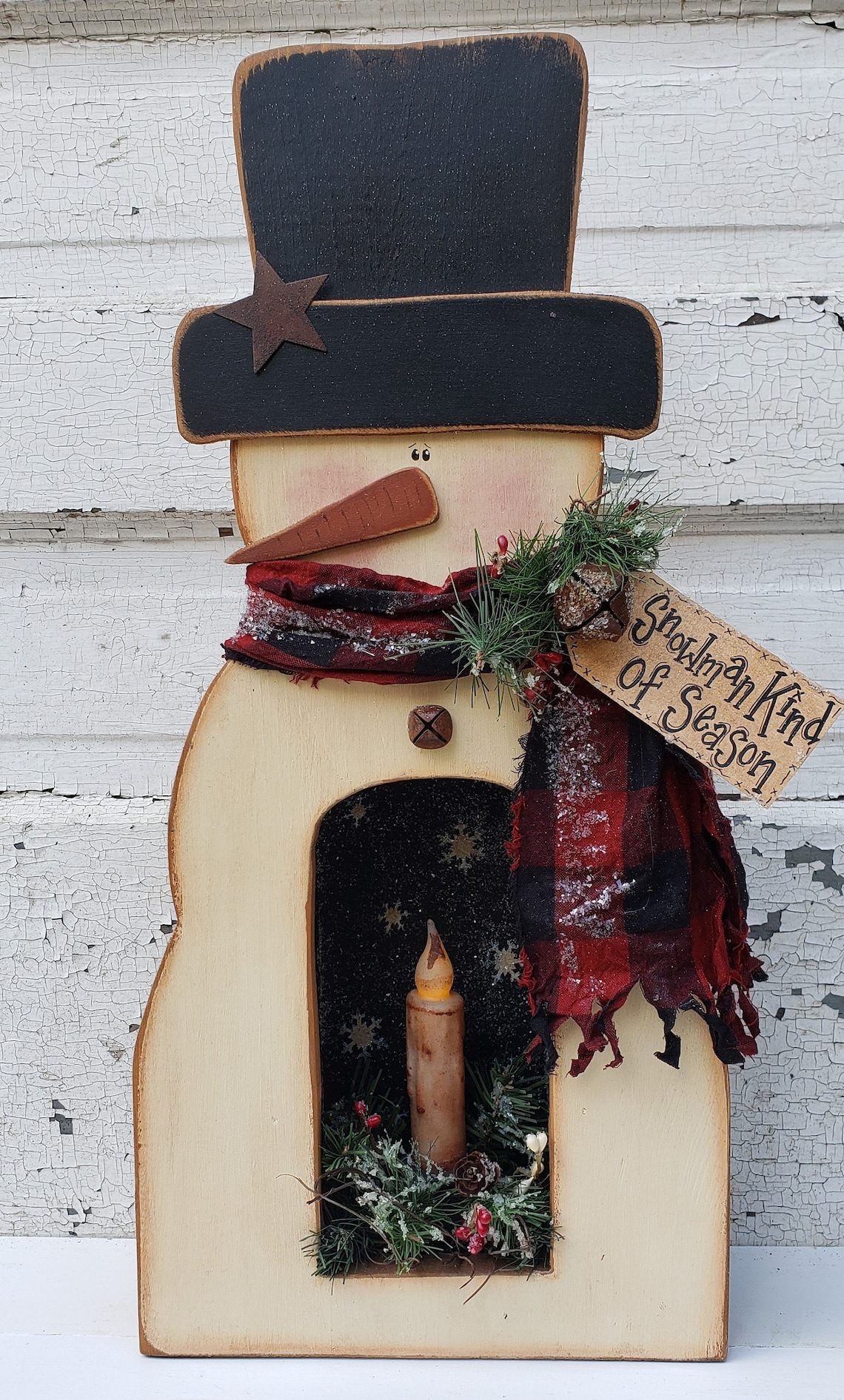 Wood Painted Craft Pattern Light Box K210 SNOWMAN SEASON - Etsy