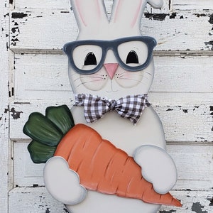 Spring Easter Porch Bunny With Glasses Wood Craft Pattern - Etsy