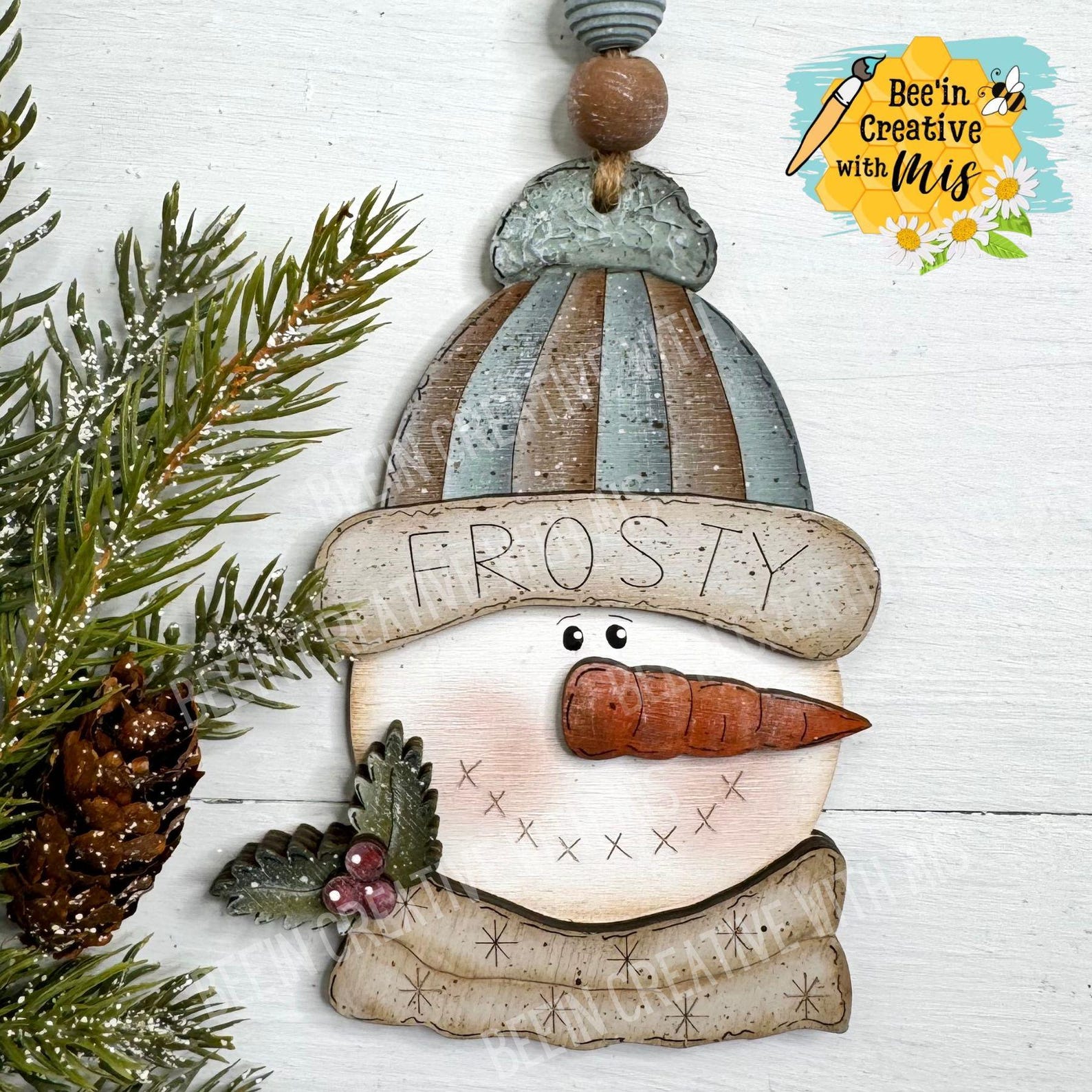 Snowman Christmas Ornaments Frosty Trapper Hat SVG Laser Cut File - Etsy